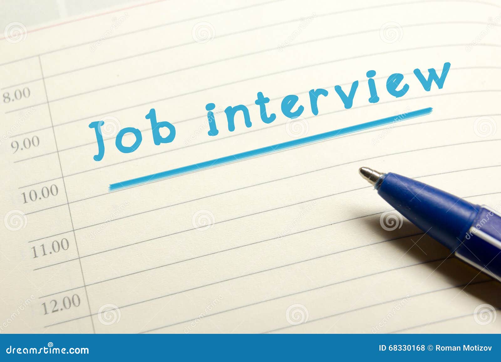 Job Interview Concept . Office Table Top View Stock Photo - Image of ...
