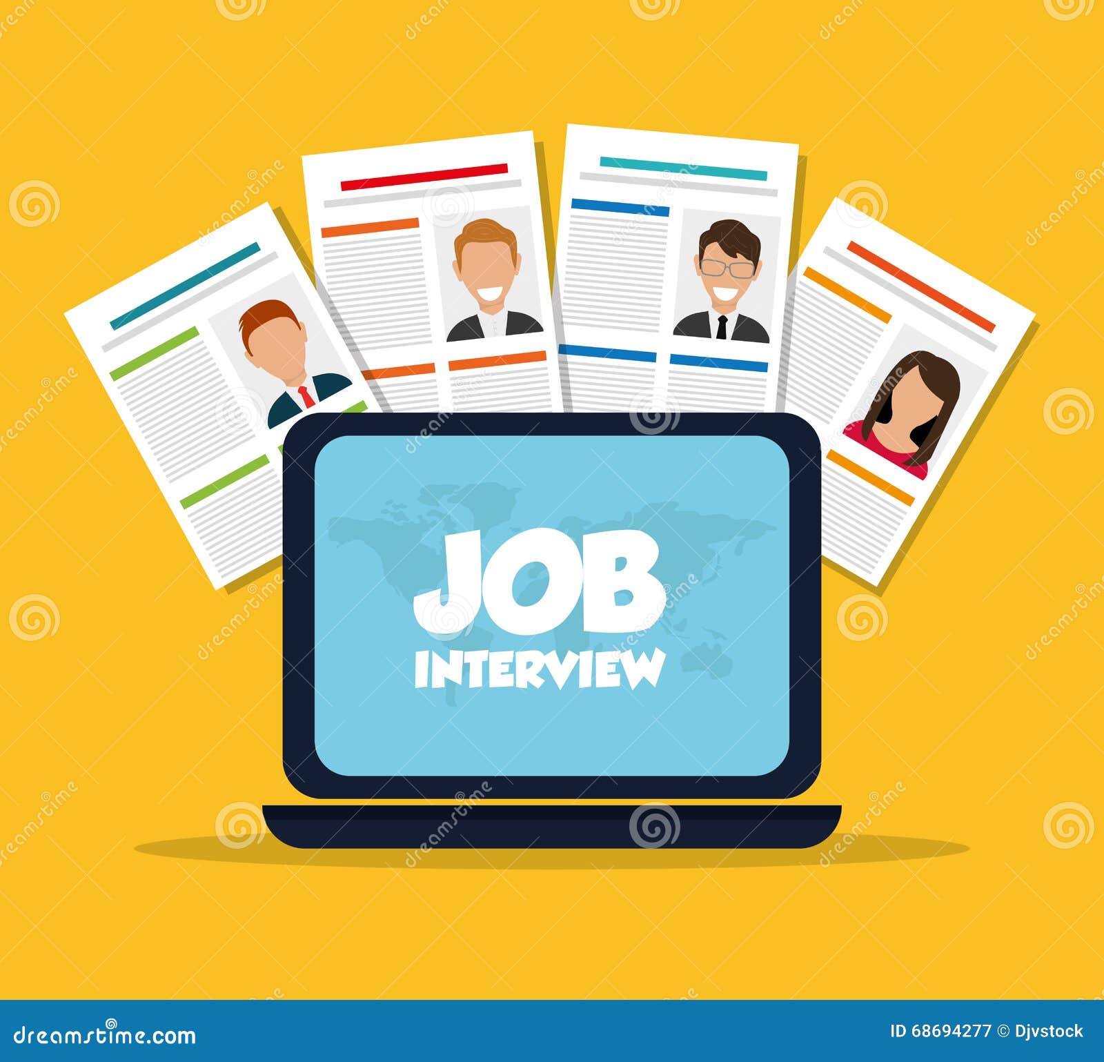 Job interview icon design stock vector. Illustration of concept - 68694277