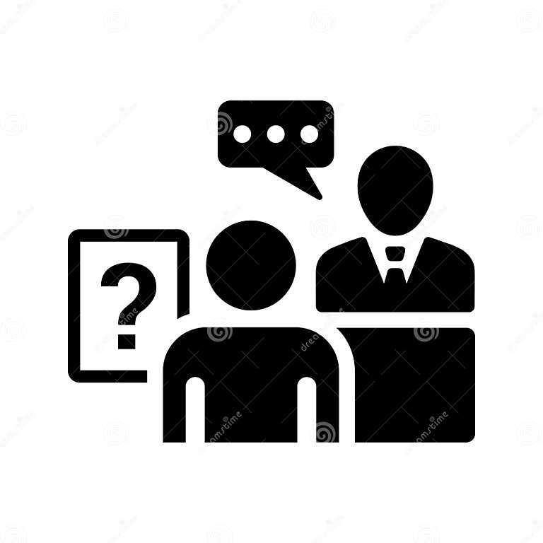 Job interview icon stock vector. Illustration of human - 269756523