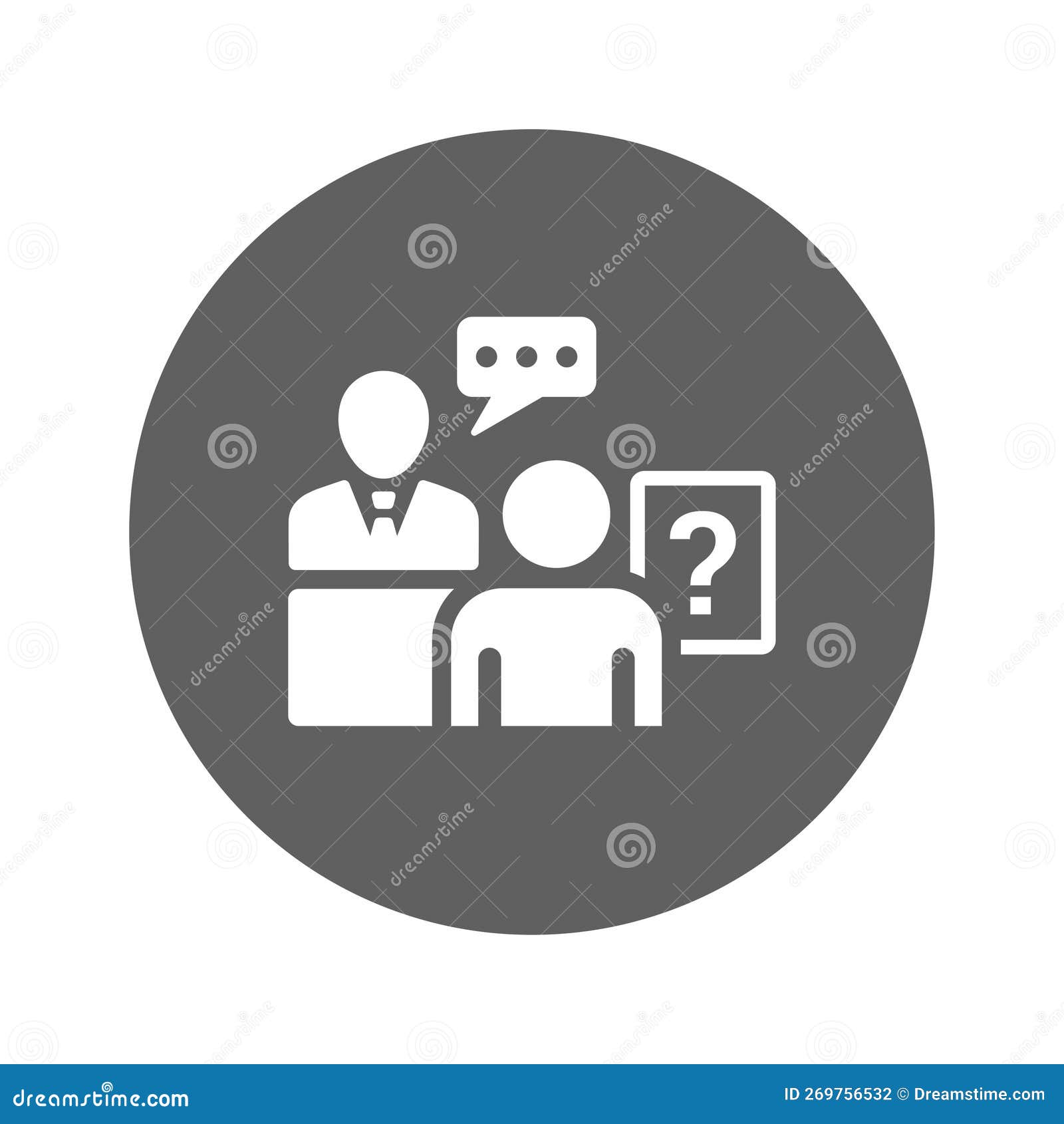 Job interview icon stock vector. Illustration of design - 269756532