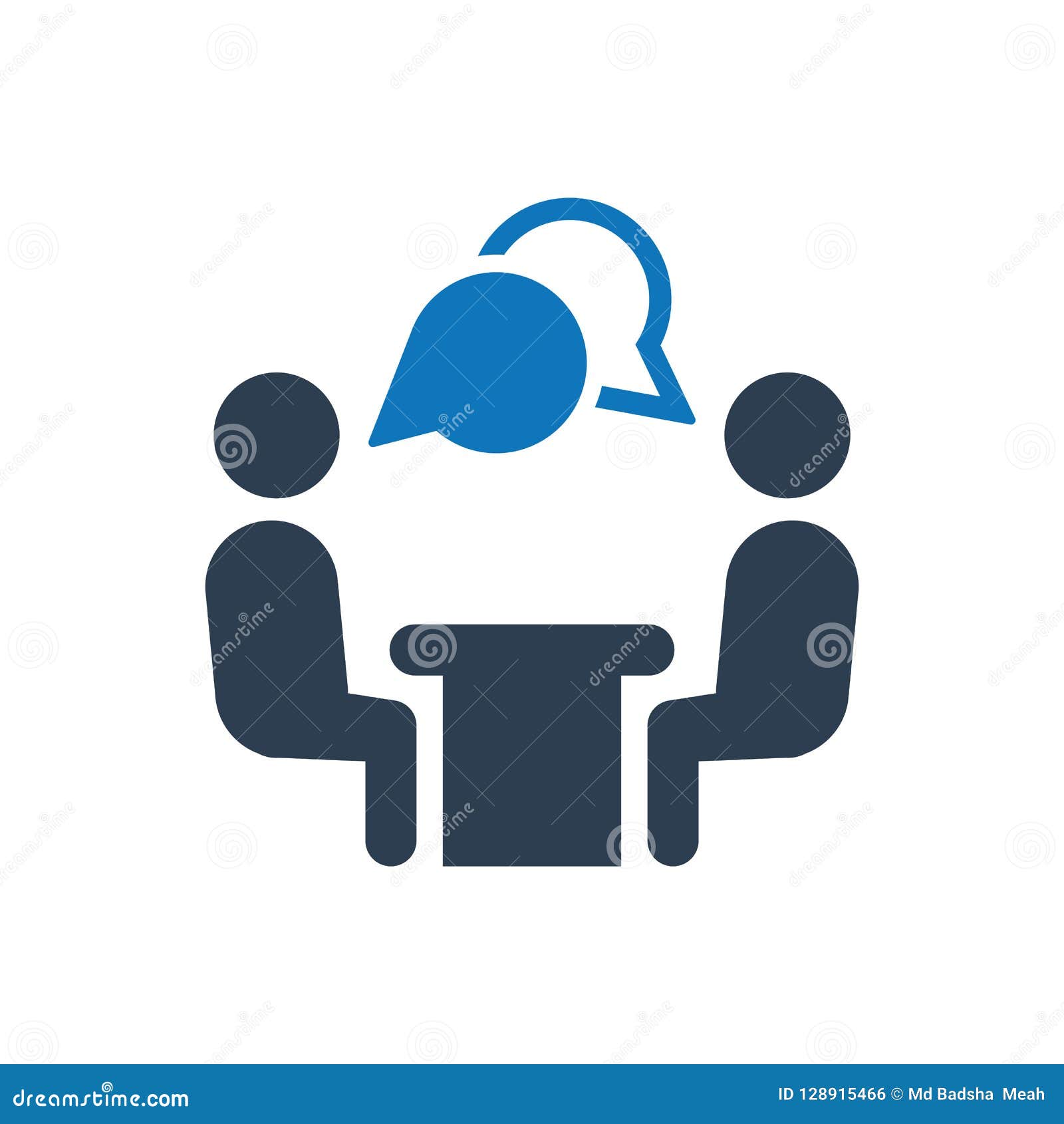 Job interview icon stock vector. Illustration of vector - 128915466