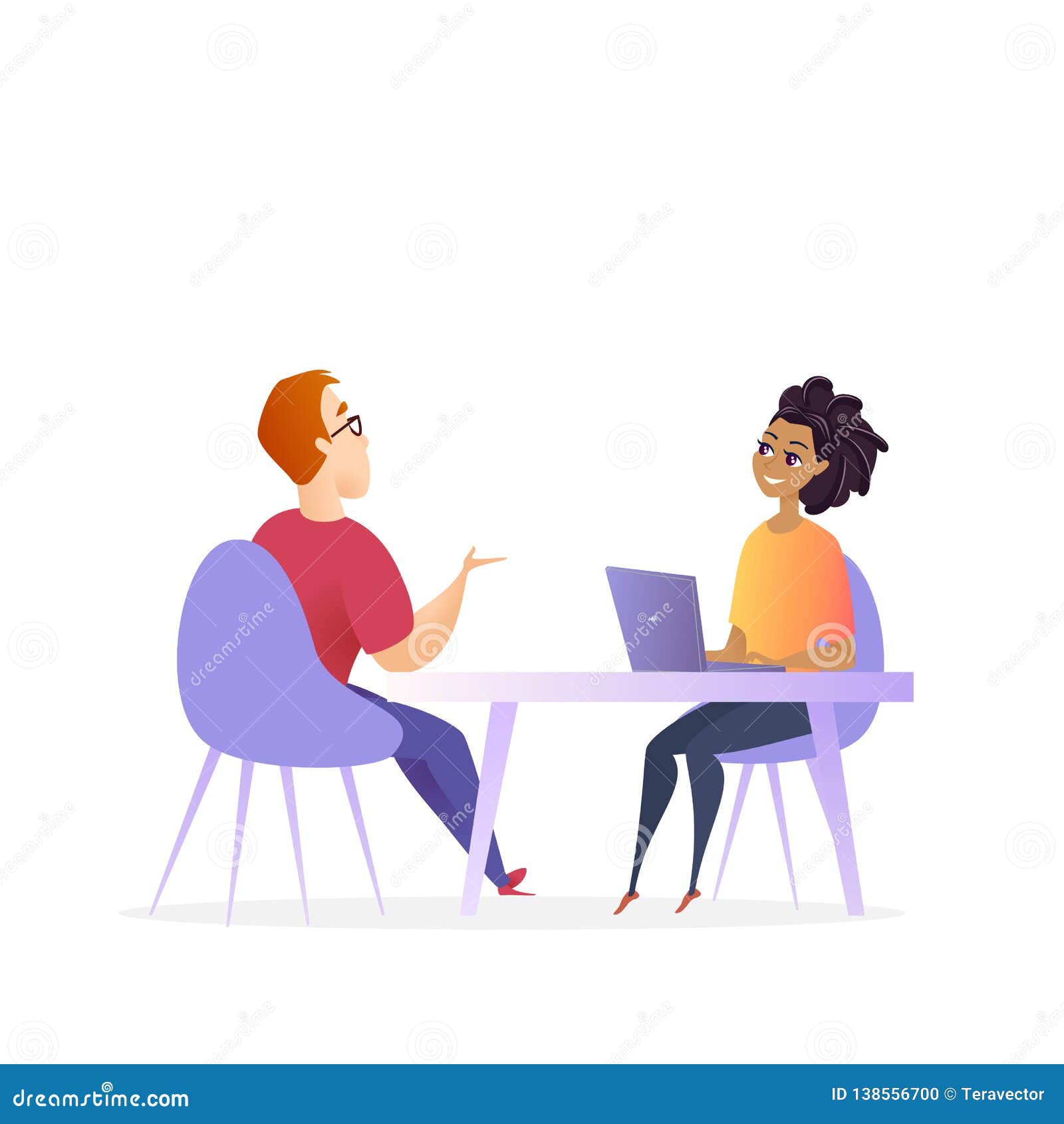 Job Interview Meeting. Hr Manager Vector Character Stock Illustration ... Job Interview Meeting. Hr Manager Vector Character Stock Illustration ...