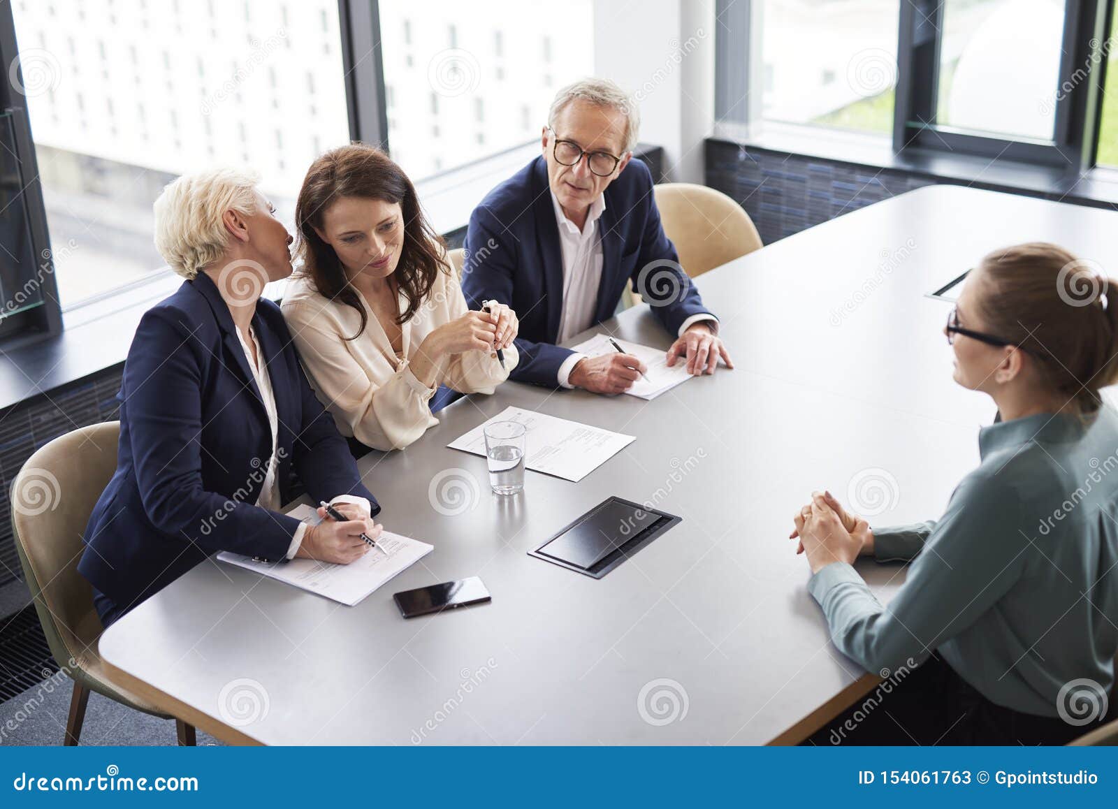 Job Interview in Modern Office Stock Image - Image of decisions ...