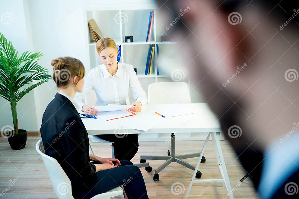 Job interview in progress stock photo. Image of professional - 89379944
