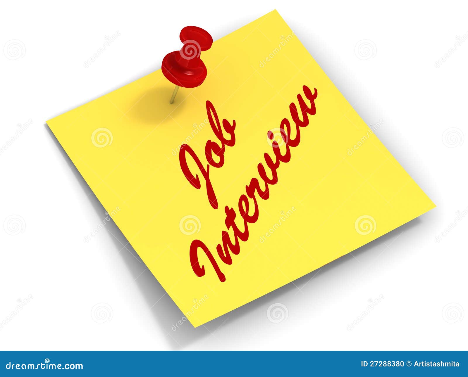 Job interview reminder stock illustration. Illustration of thumbtack ...