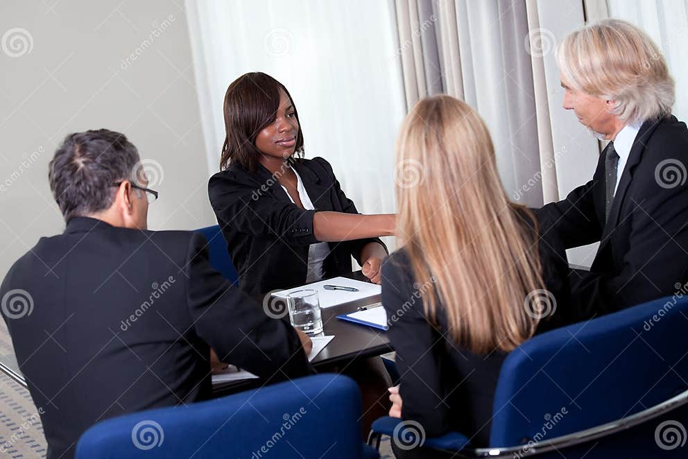 Job Interview Shaking Hands Stock Photo - Image of employment ...