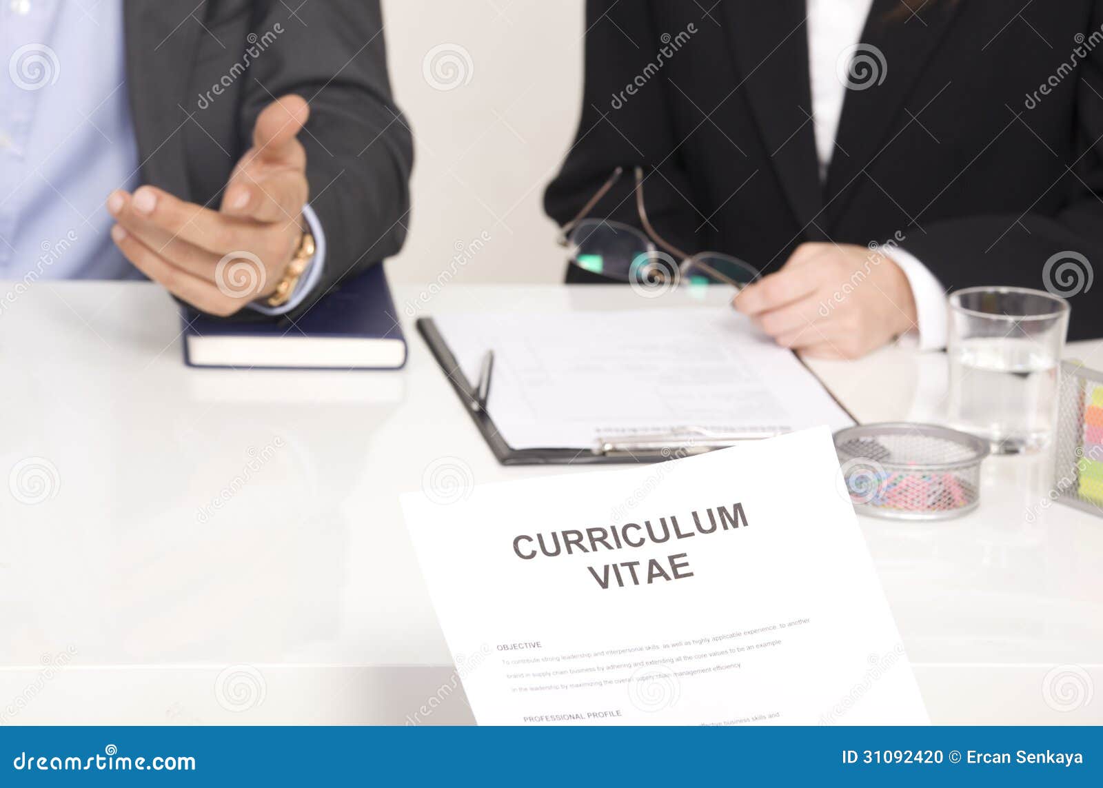 Job Interview with Two Interviewers Stock Photo - Image of application ...