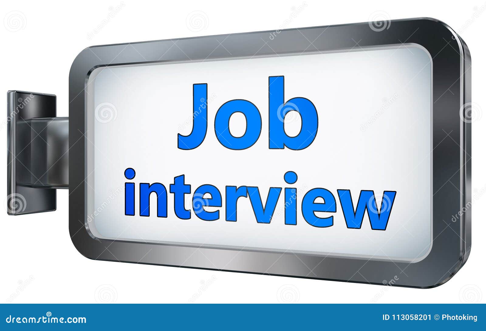 Job interview on billboard stock illustration. Illustration of glossy ...