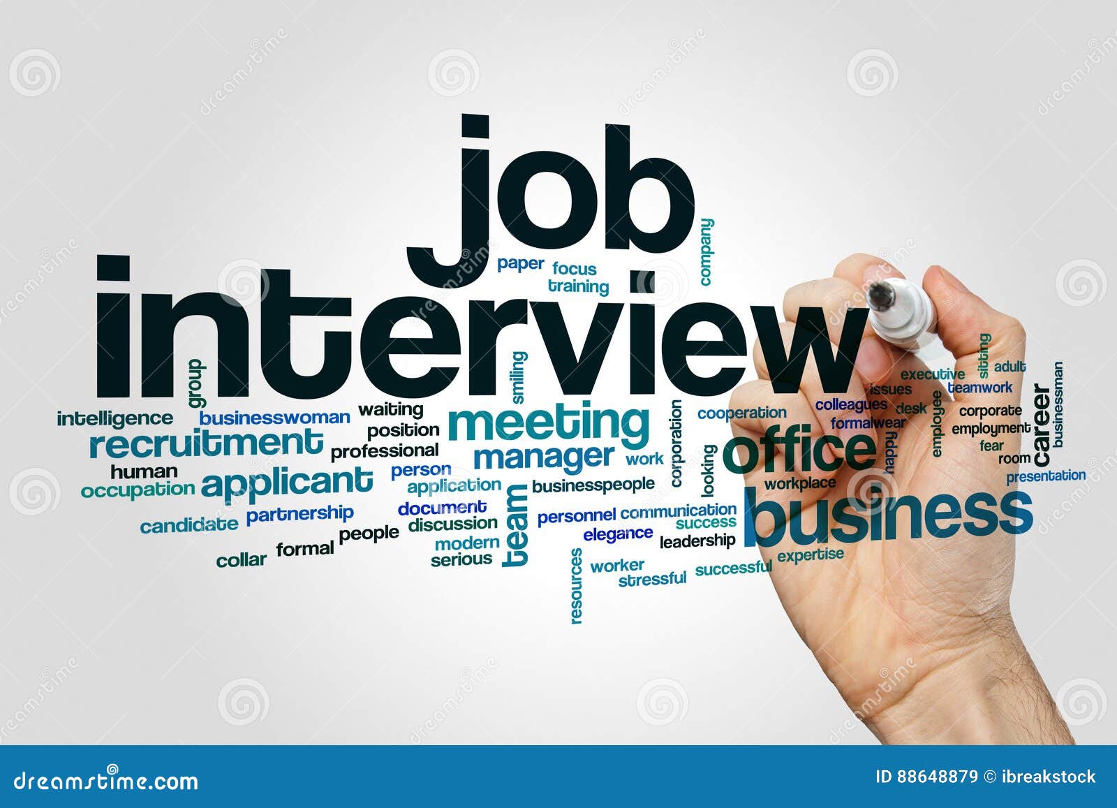 Job interview word cloud stock image. Image of businessman - 88648879