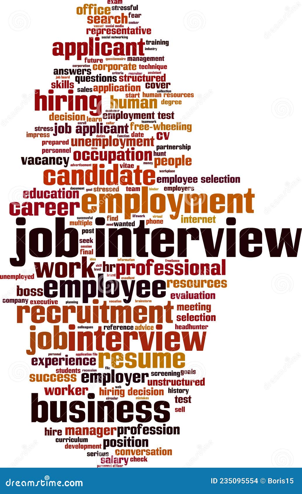 Job interview word cloud stock vector. Illustration of interview ...