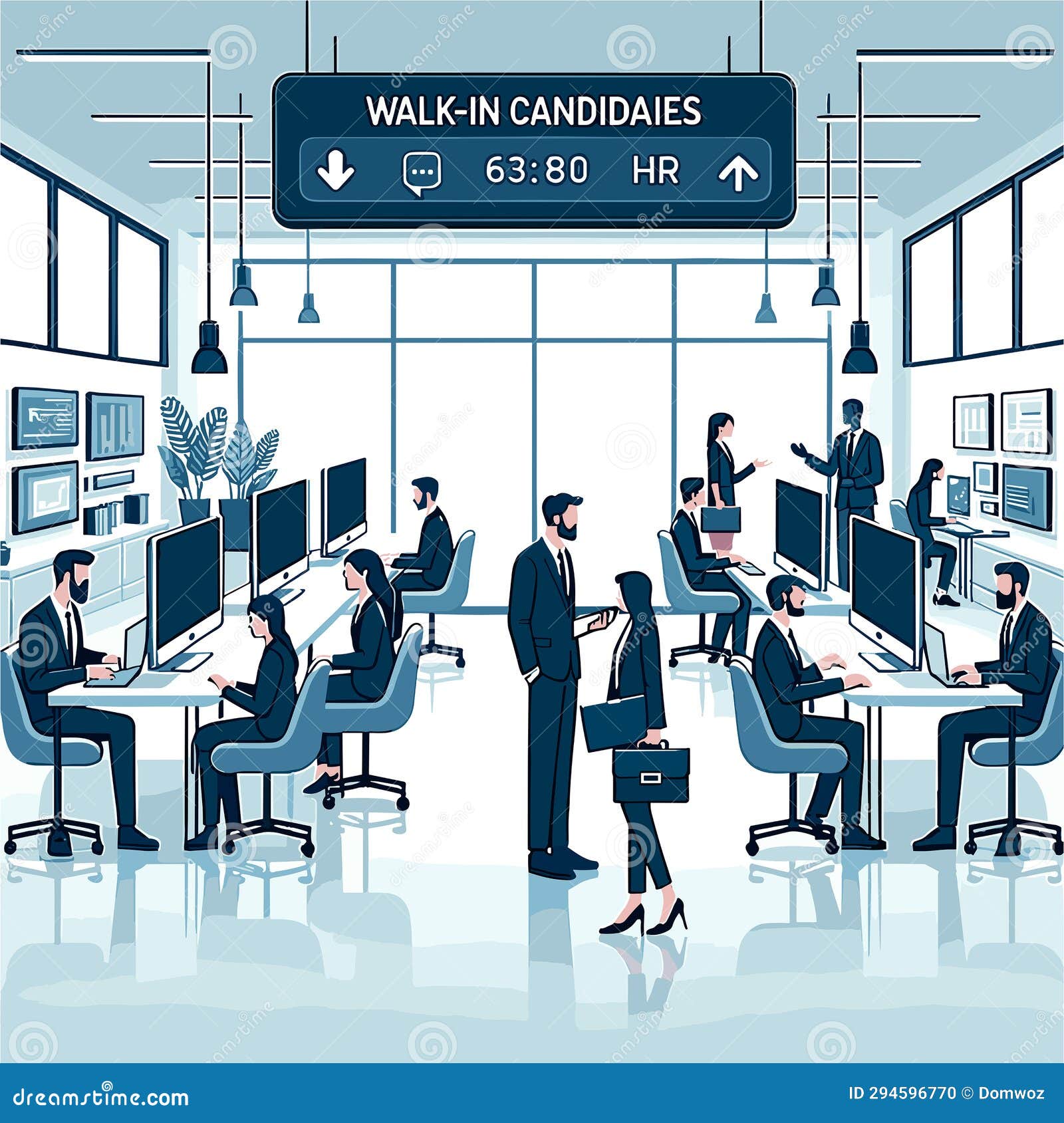 Job Interview at Work, Corporation Stock Vector - Illustration of ... Job Interview at Work, Corporation Stock Vector - Illustration of ...