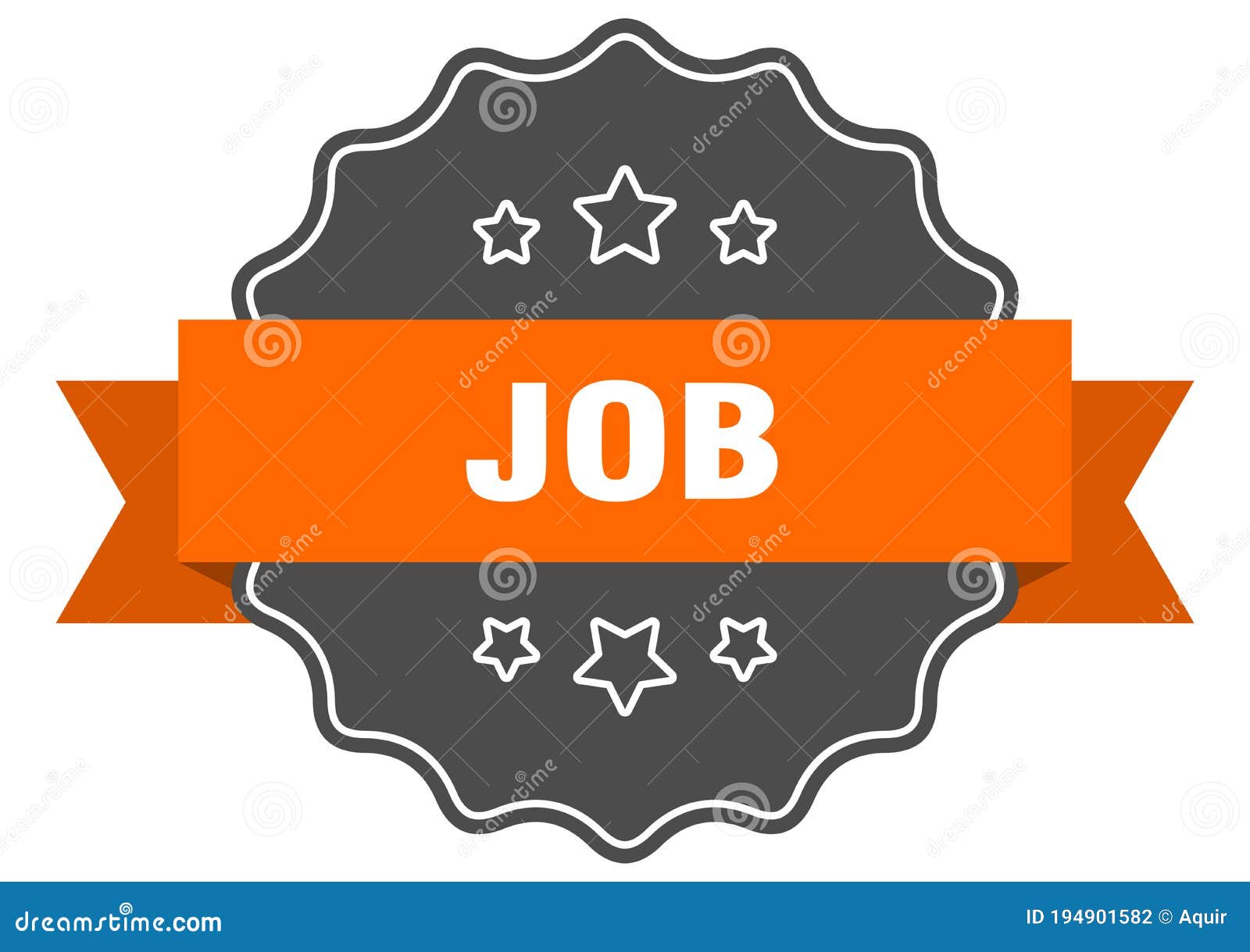 Job label stock vector. Illustration of peeler, ribbon - 194901582