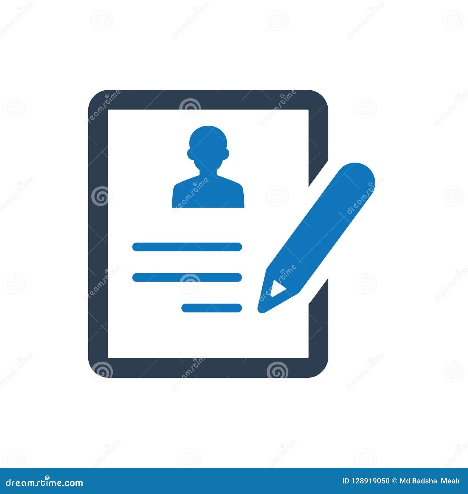 Job Letter Icon stock vector. Illustration of sign, resume - 128919050