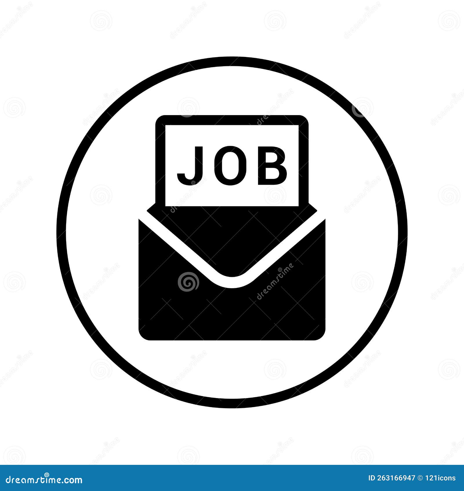 Job Letter icon stock illustration. Illustration of employment - 263166947