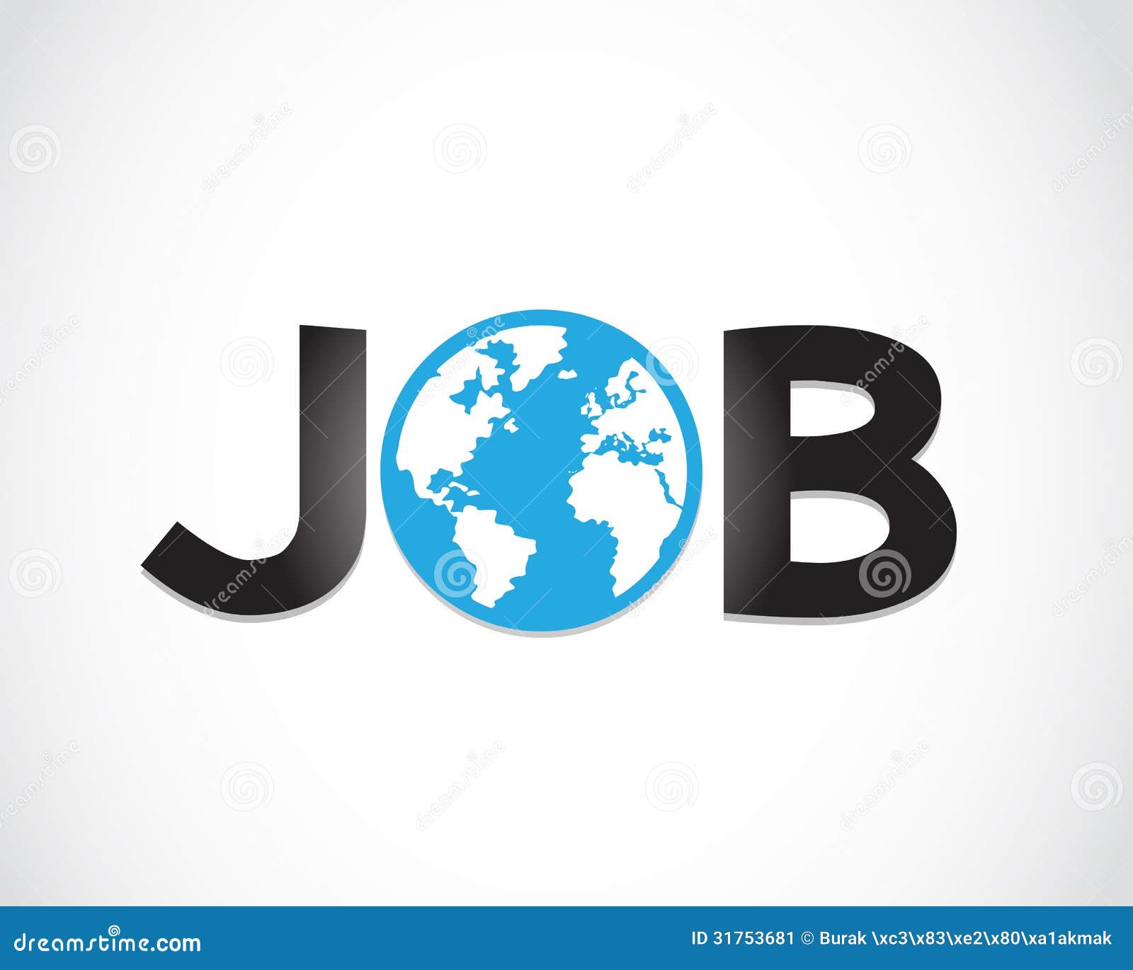 Job Letter with World Sticker Stock Vector - Illustration of news ...