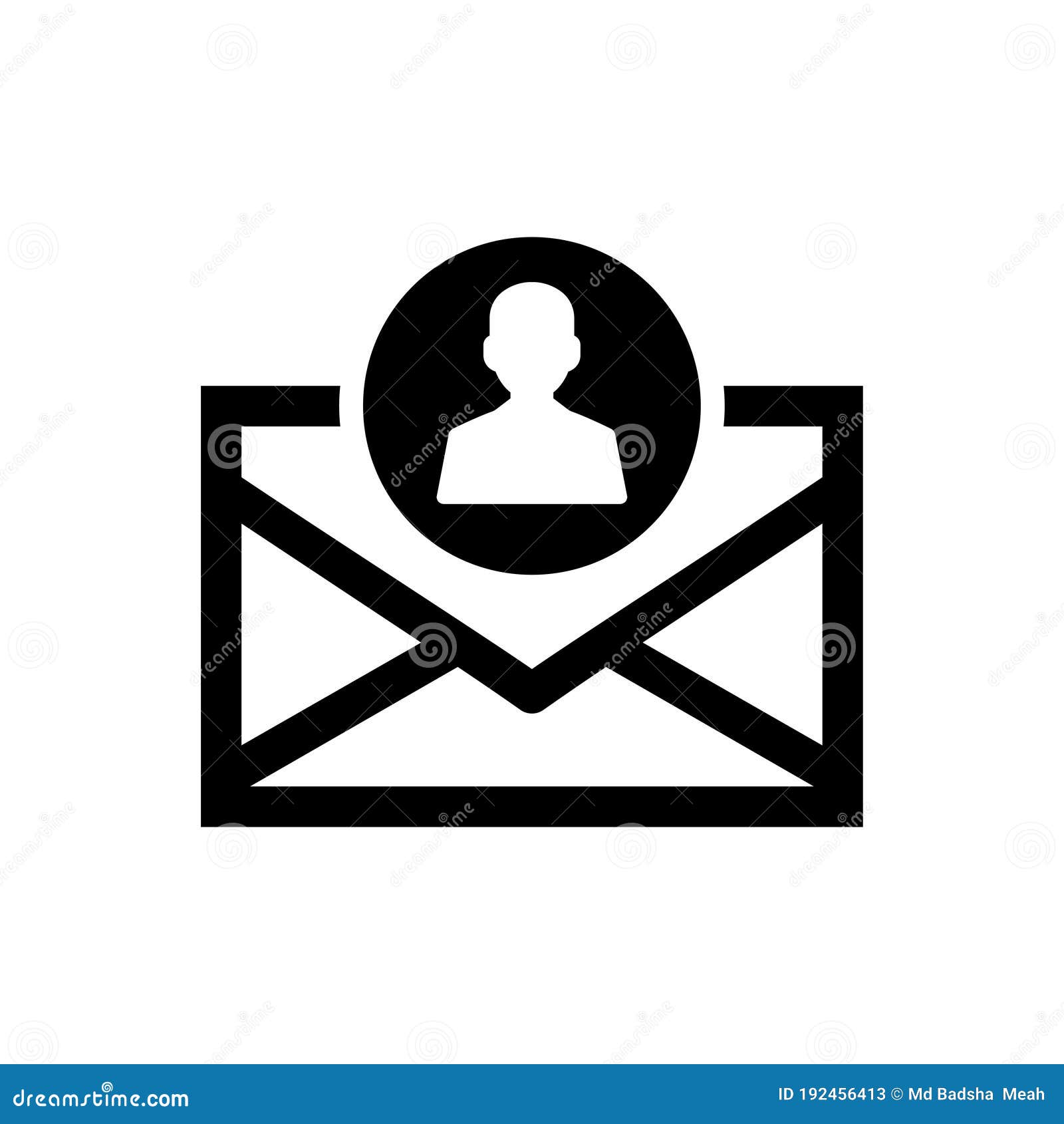 Job Mail Icon stock vector. Illustration of mail, illustrations - 192456413