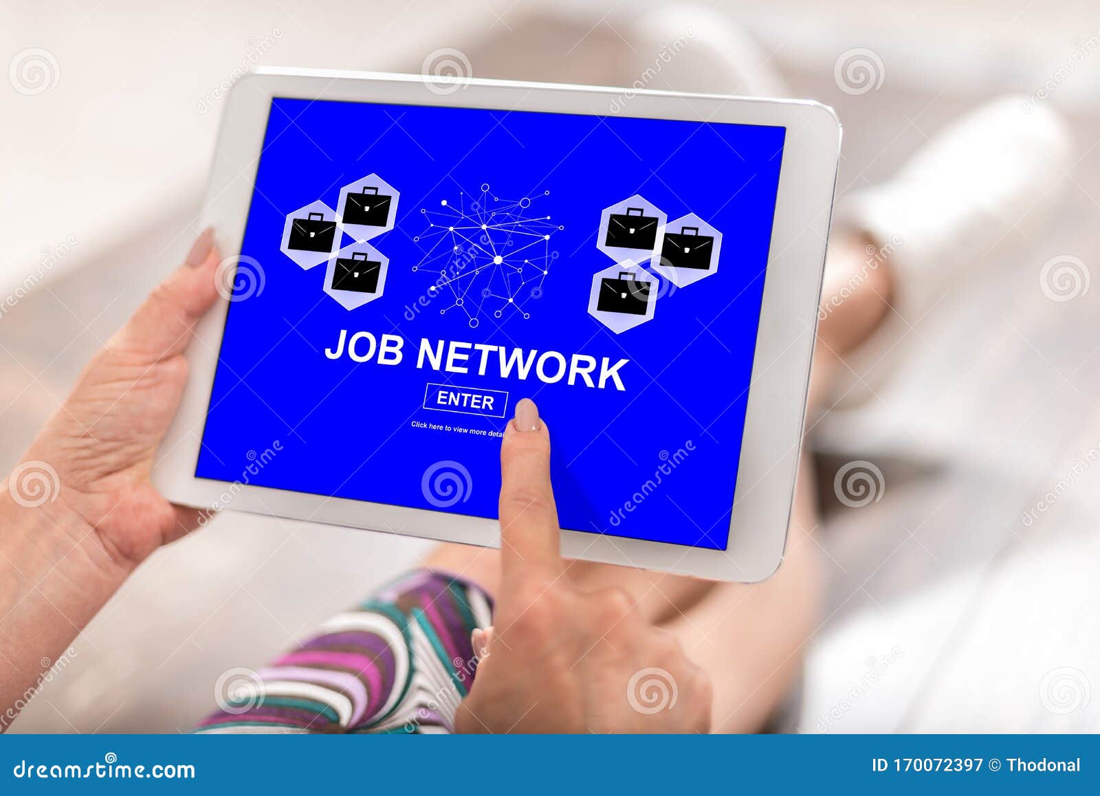 Job Network Concept on a Tablet Stock Image - Image of digital ...