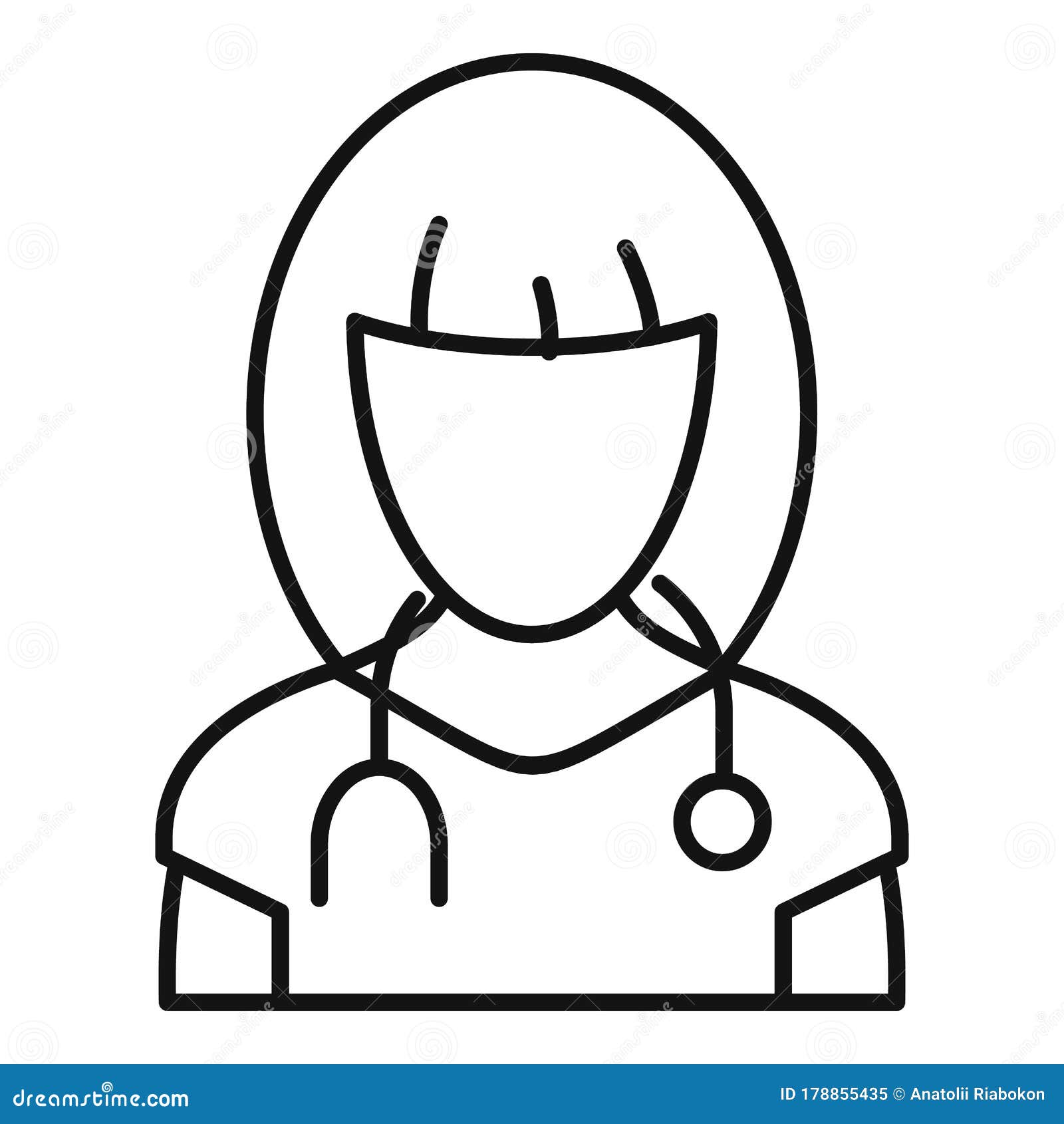 Job Nurse Icon, Outline Style Stock Vector - Illustration of medicine ...
