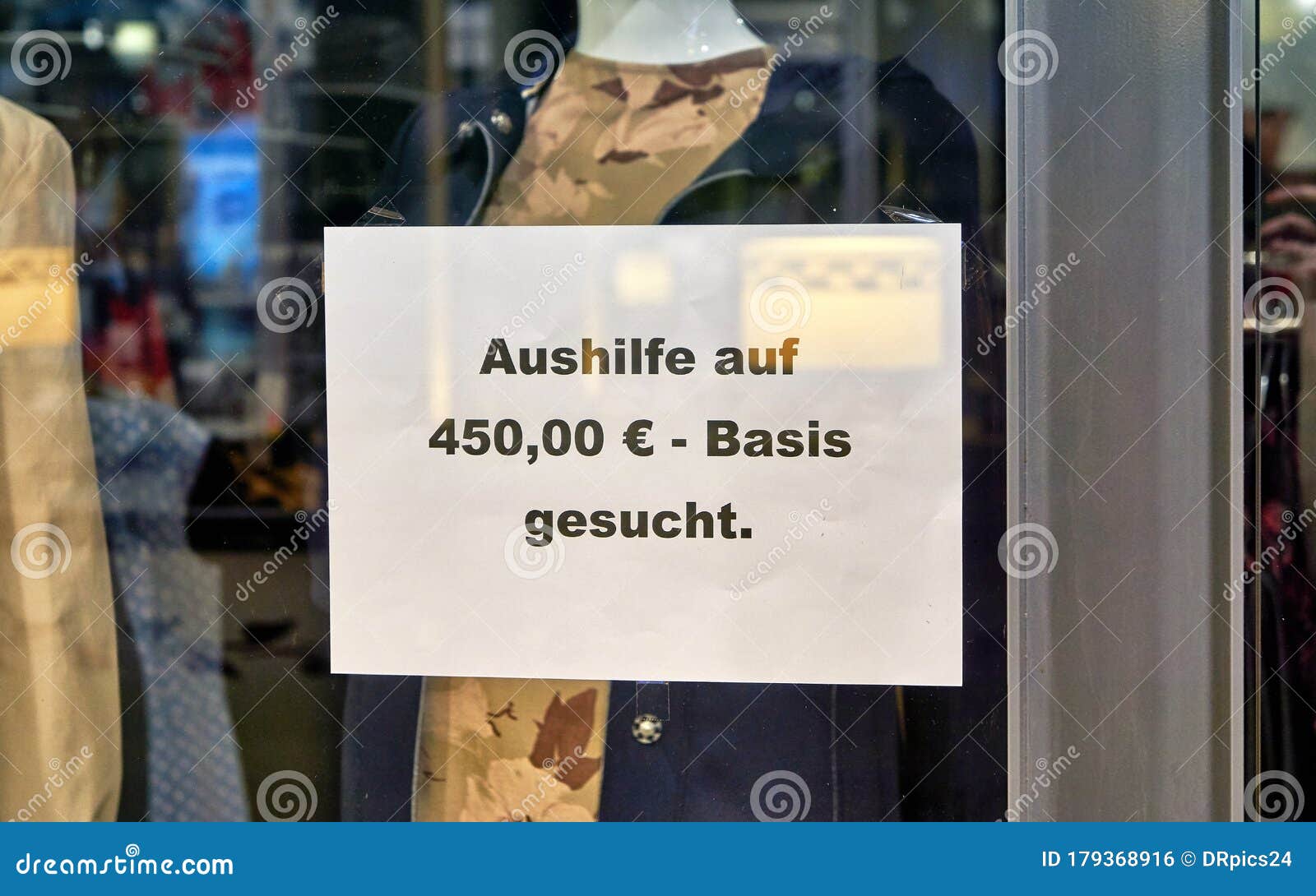 Job Offer in German Script on a Sign in a Market Stock Photo - Image of ...