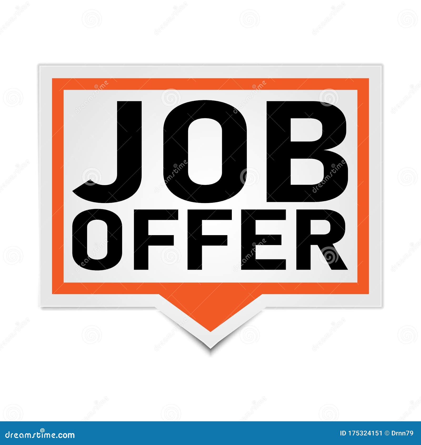 Job Offer Realistic,Sticker and Tag Vector Illustration Stock Vector ...