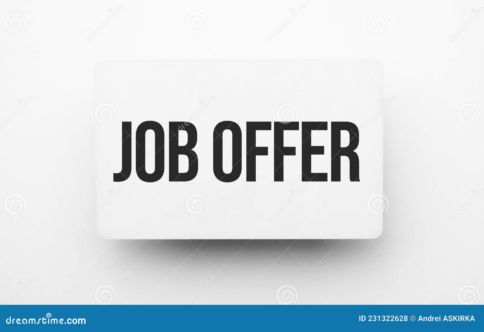 Job Offer Sign on Notepad on the White Backgound Stock Photo - Image of ...