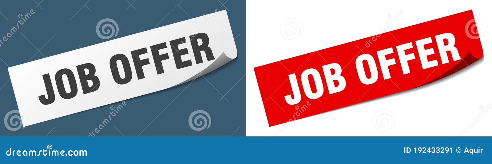 Job Offer Sticker. Job Offer Sign Set Stock Vector - Illustration of ...