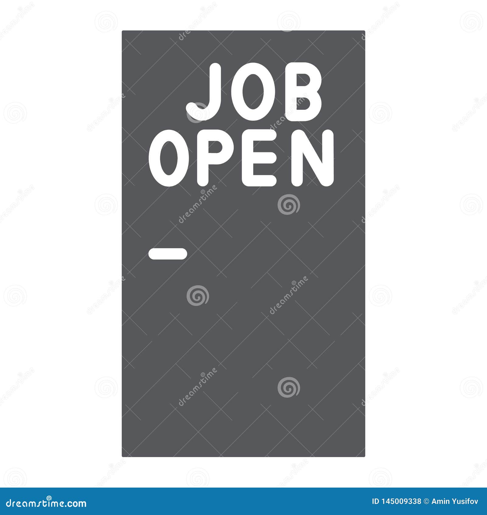 Job Opening Glyph Icon, Work and Recruiting, Job Offer Sign, Vector ...