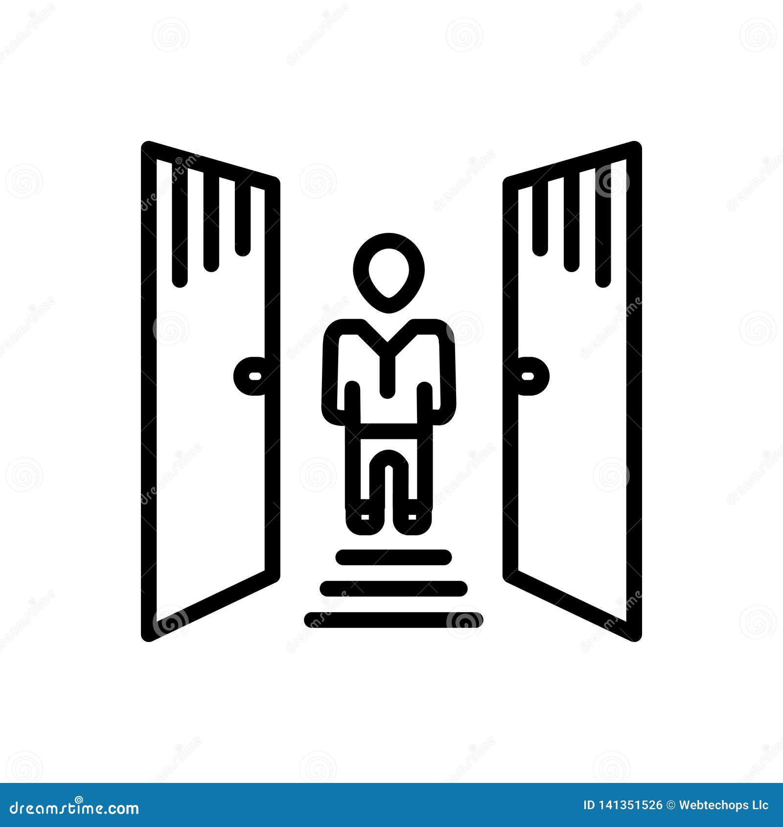 Black Line Icon for Job, Opening and Opportunity Stock Vector ...