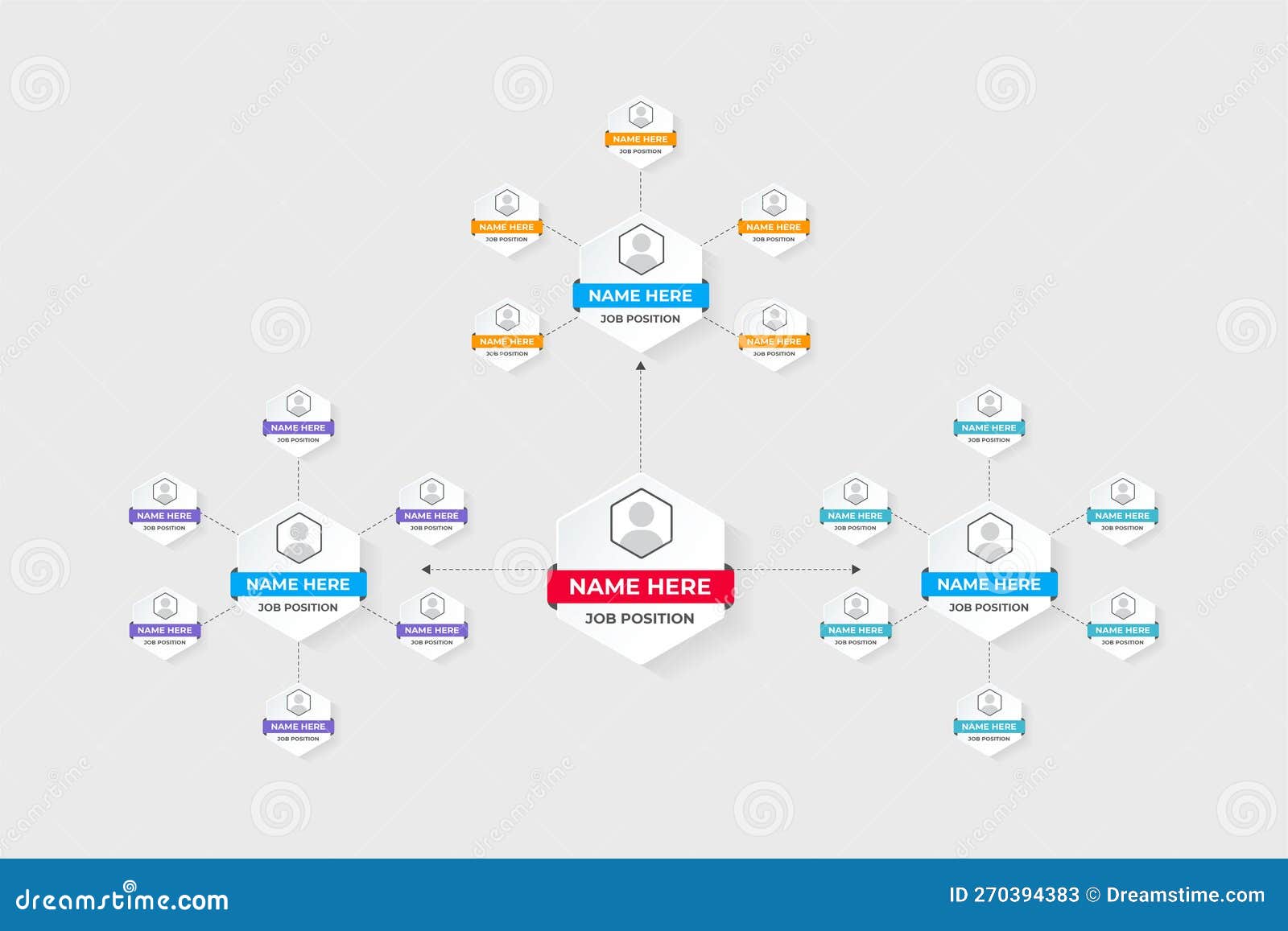 Job Position and Office Management Chart Infographic Vector with ...