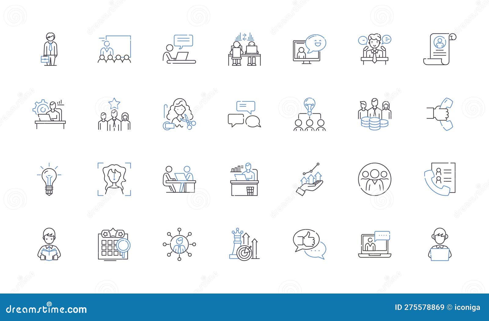 Job Procedure Line Icons Collection Process Protocol Operations System Workflow Execution 9808