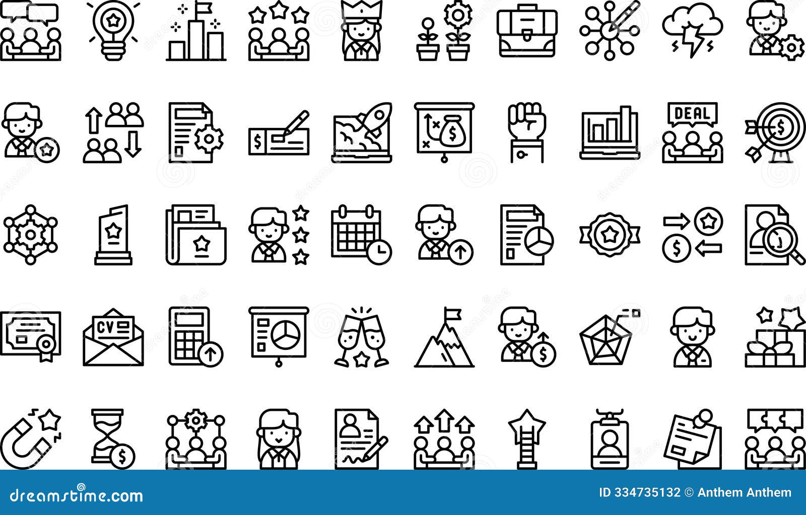 Job Promotion Icons Collection is a Vector Illustration with Editable ...