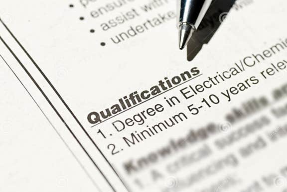 Job qualification stock image. Image of recruitment, qualification ...