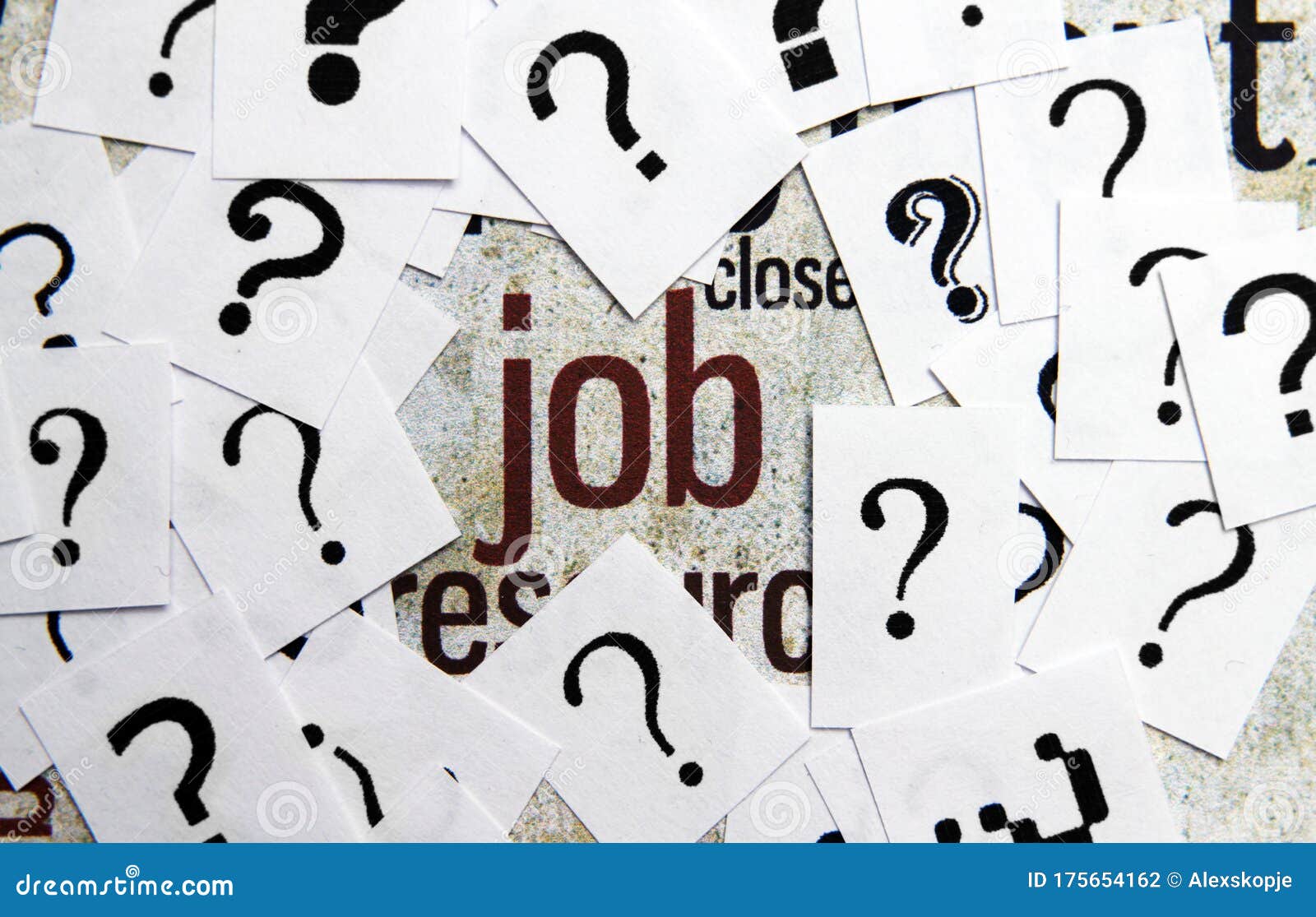 Job and Question Mark Concept Stock Photo - Image of learn, question ...