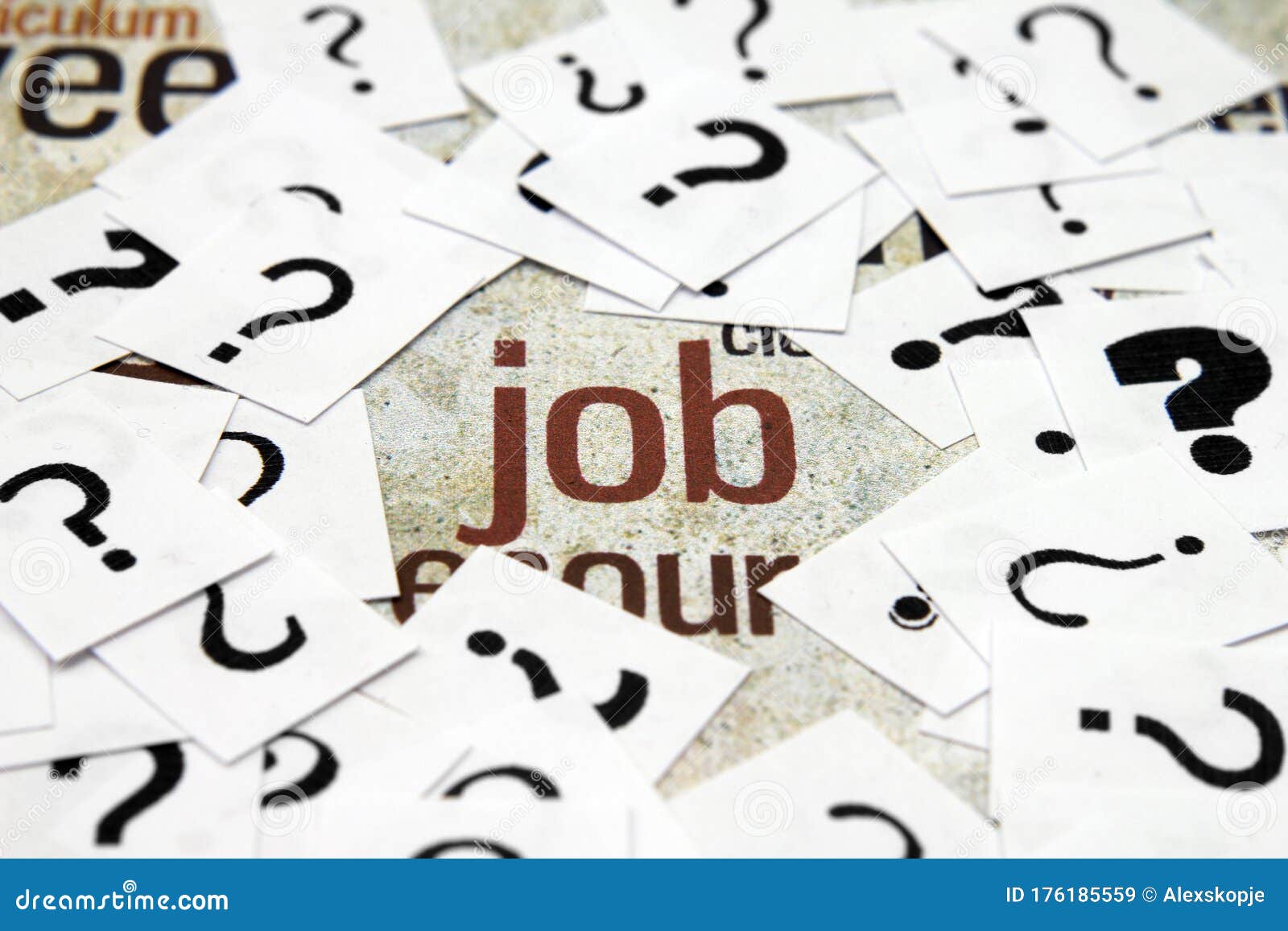 Job and Question Marks Concept Stock Image - Image of stress, learning ...
