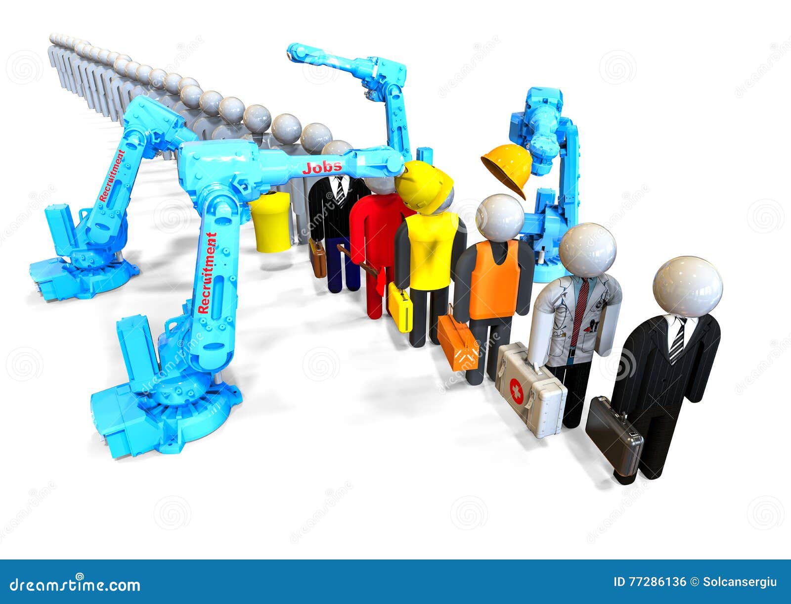 Job recruitment agency stock illustration. Illustration of candidates ...