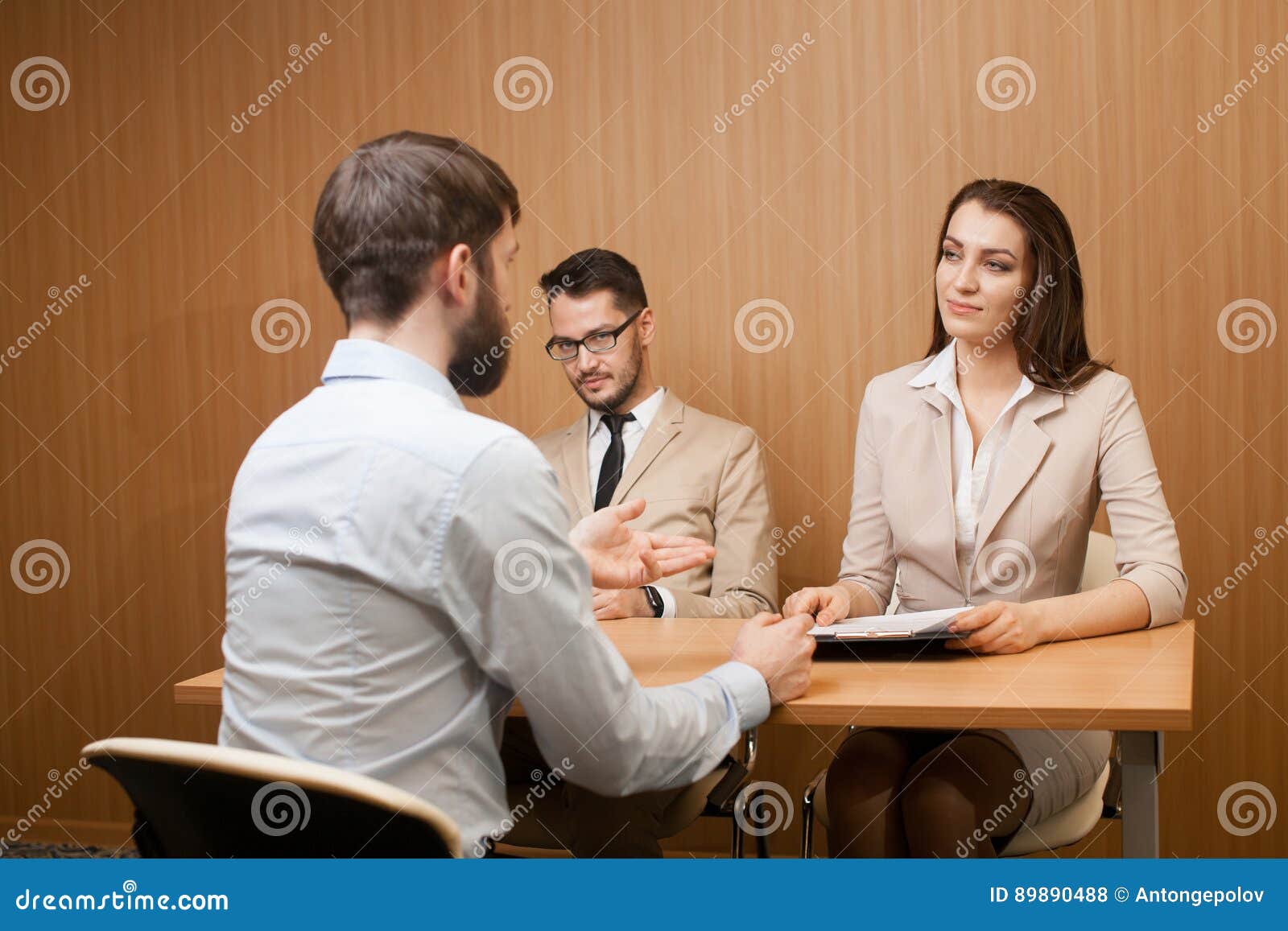 Job recruitment interview stock photo. Image of resume - 89890488