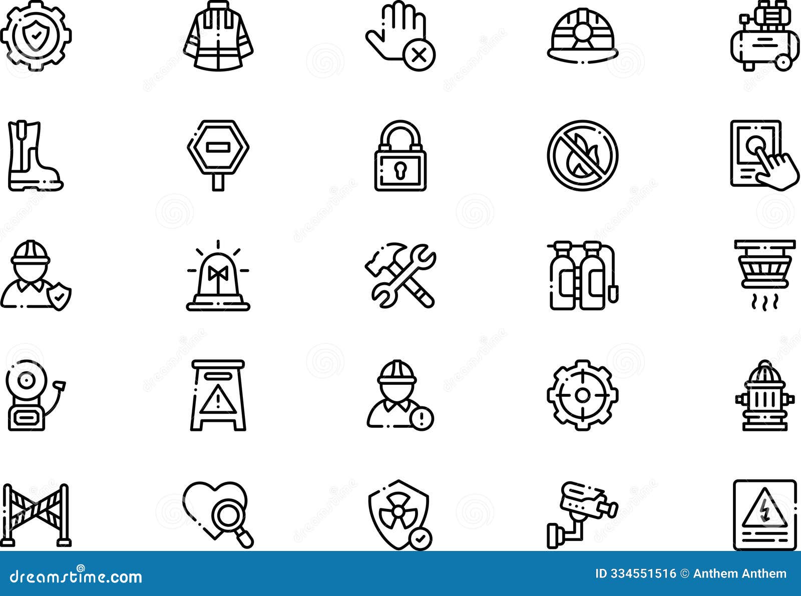 Job Safety Icons Collection is a Vector Illustration with Editable ...