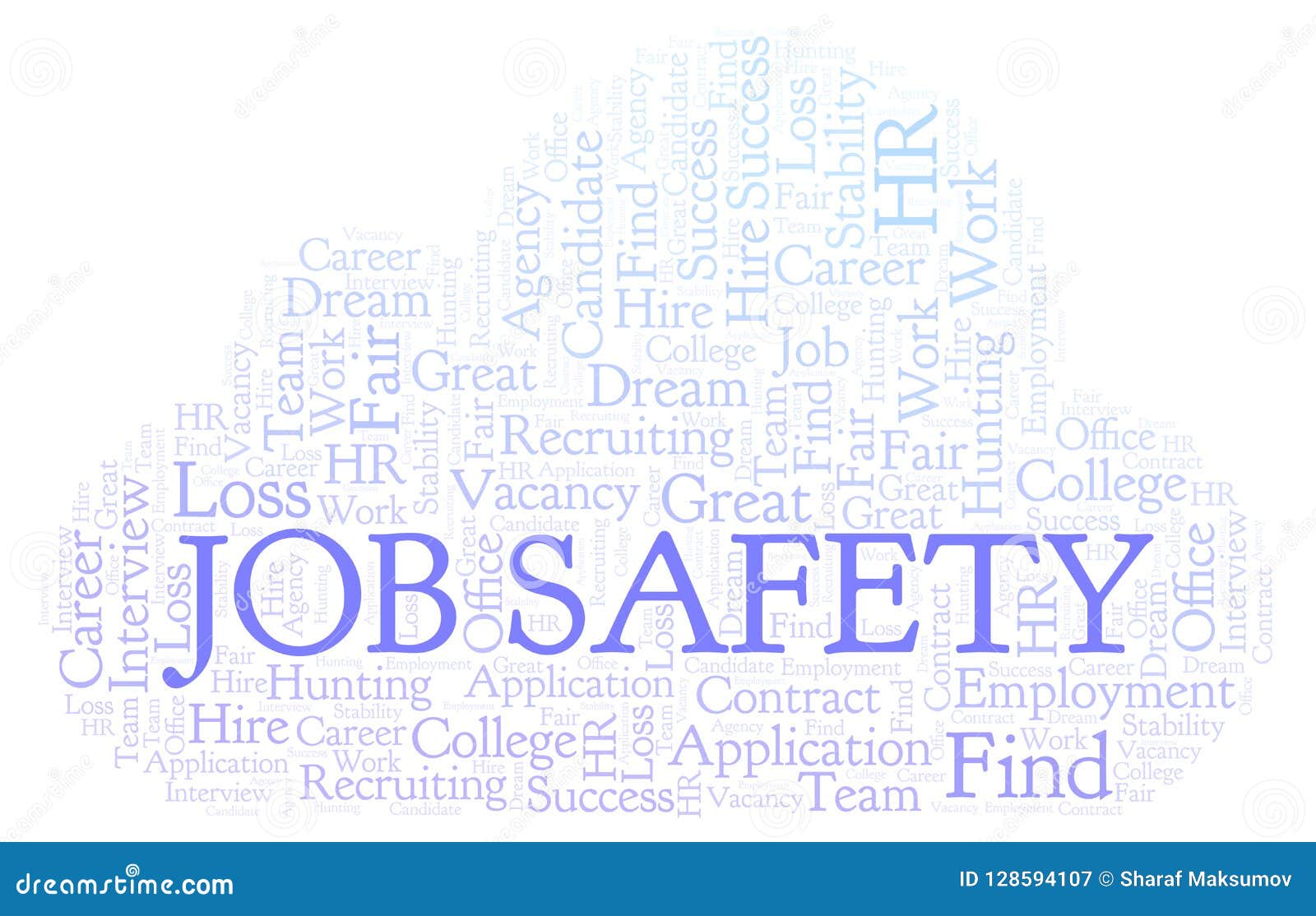 Job Safety word cloud. stock illustration. Illustration of concept ...