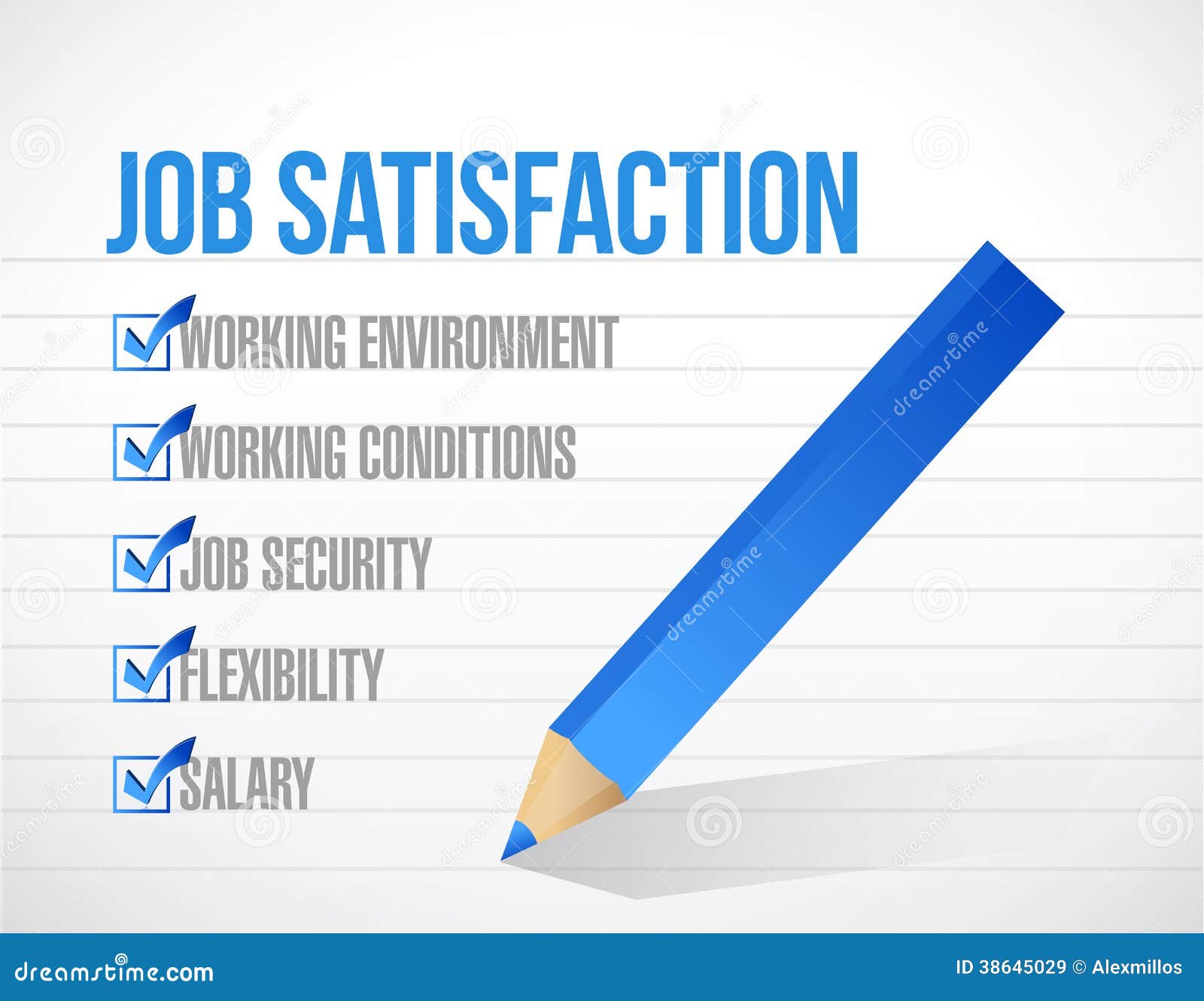 Job Satisfaction Check Mark Illustration Design Stock Illustration ...