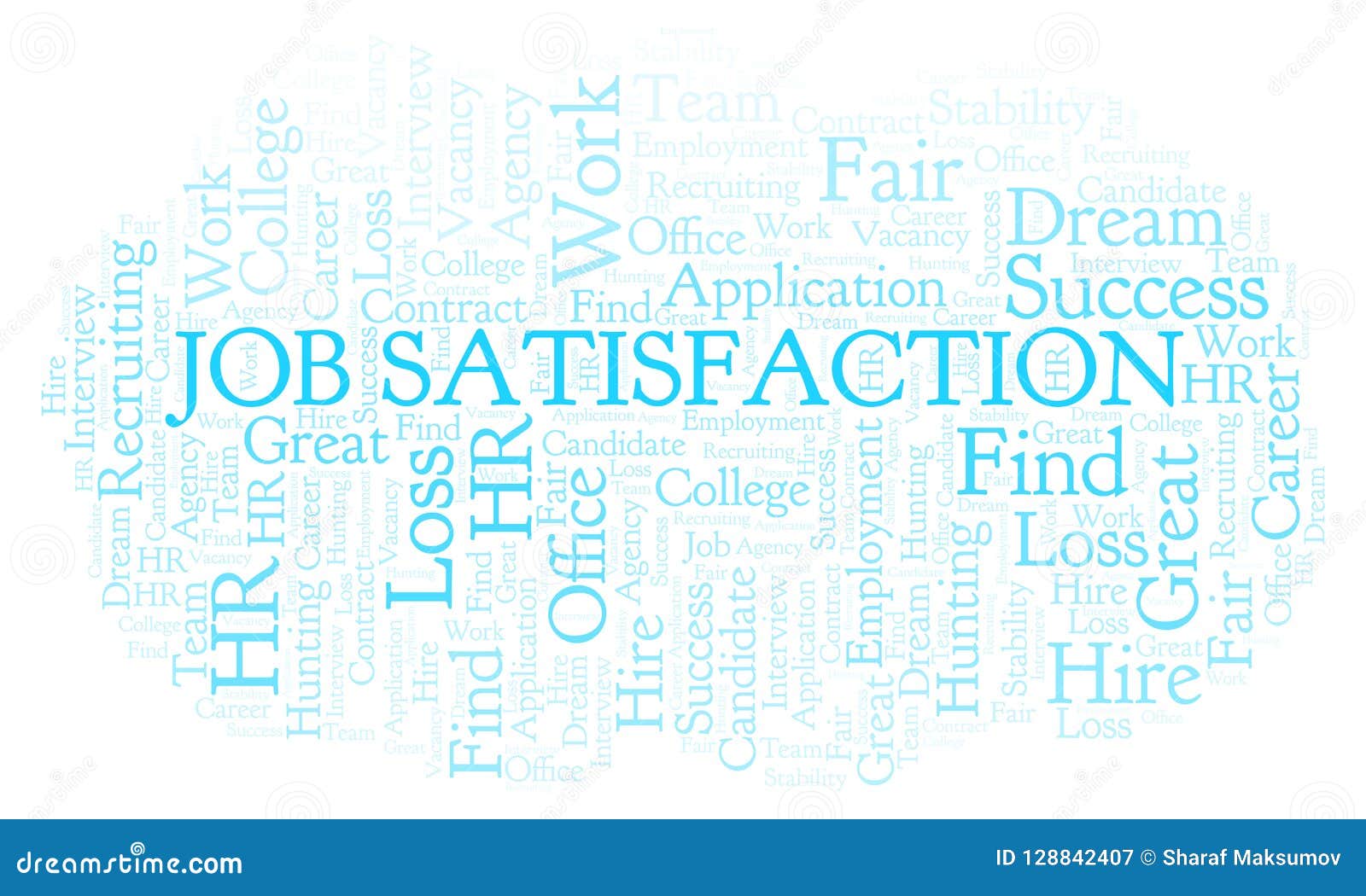 Job Satisfaction Word Cloud. Stock Illustration - Illustration of ...