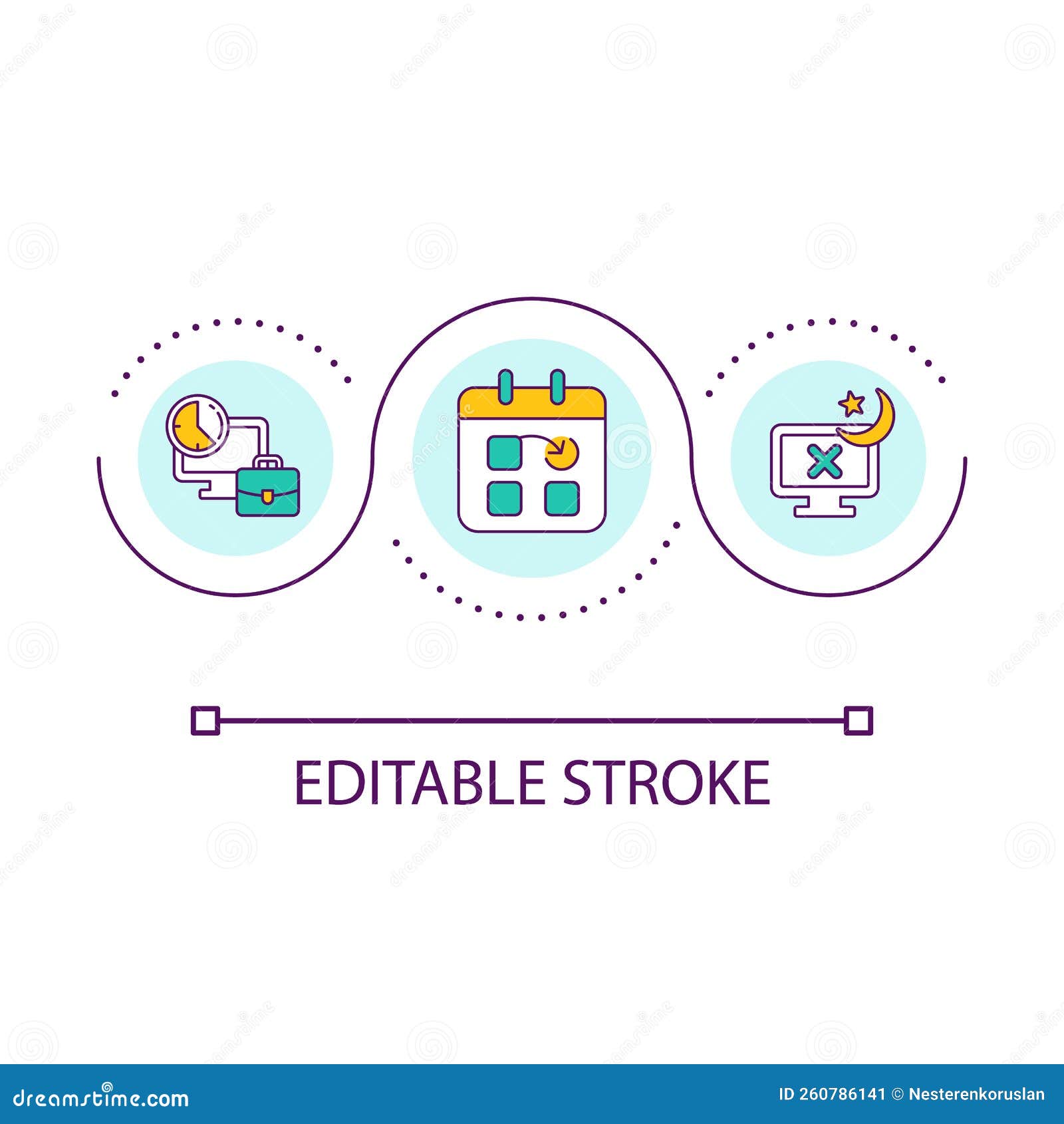 Job Schedule Loop Concept Icon Stock Vector - Illustration of graphic ...