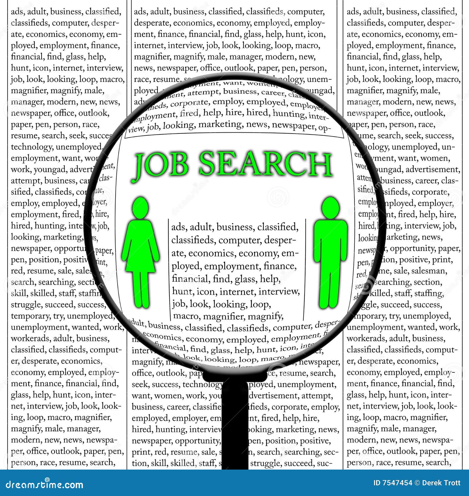 Job search stock illustration. Illustration of career - 7547454