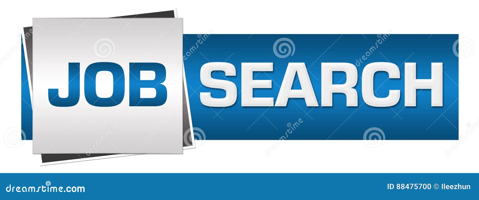 Job Search Blue Grey Horizontal Stock Illustration - Illustration of ...