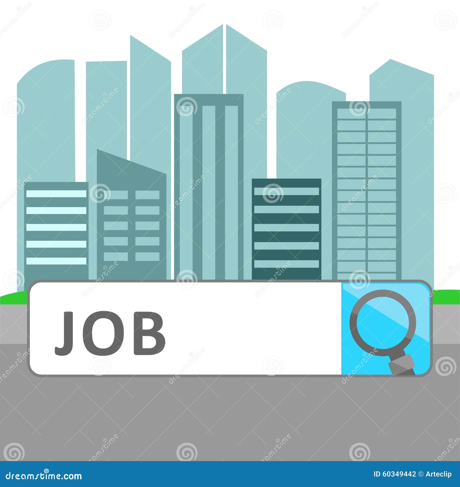 Job Search Box on Virtual Screen Stock Vector - Illustration of ...