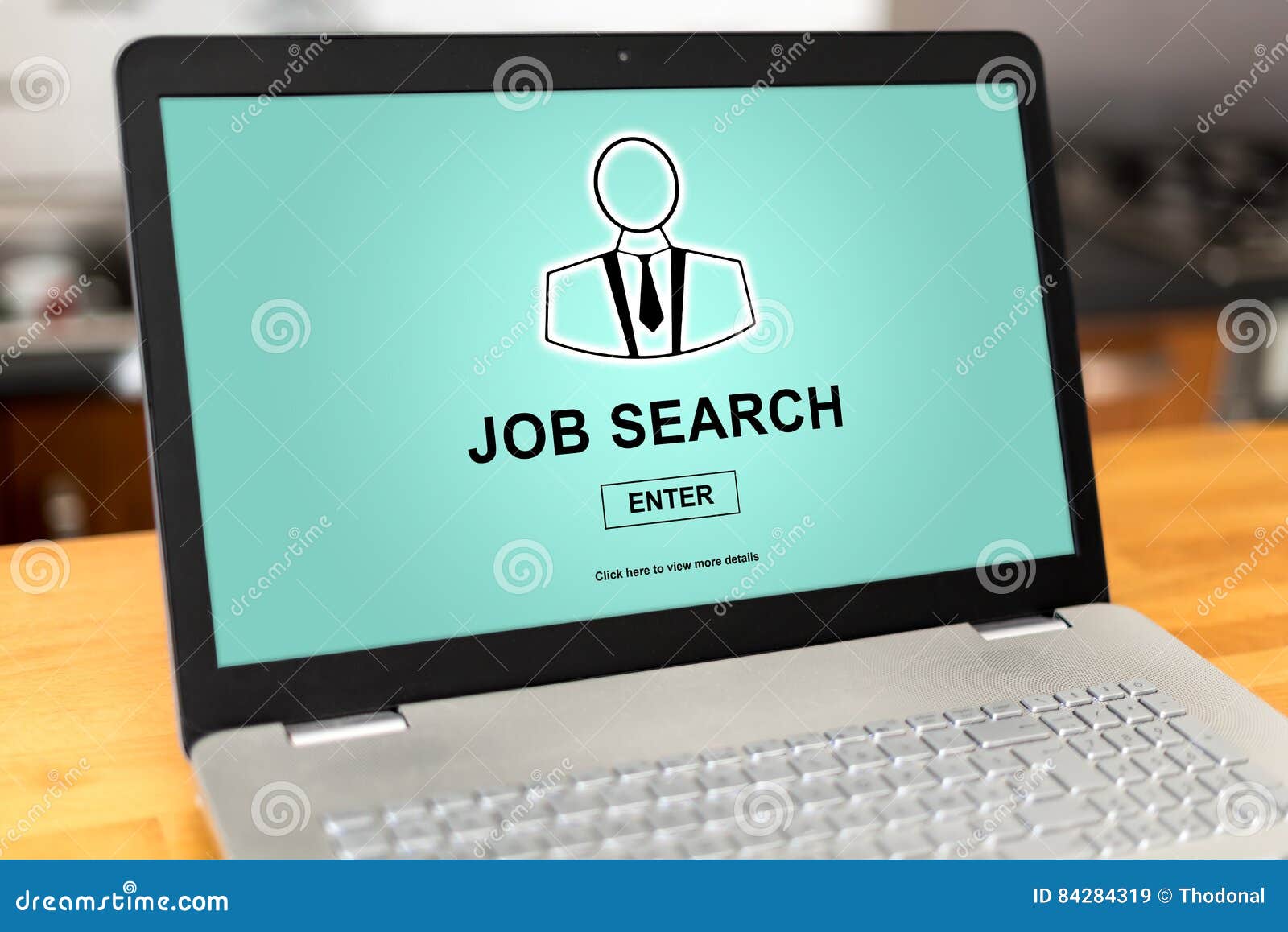 Job Search Concept on a Laptop Stock Image - Image of jobs, career ...