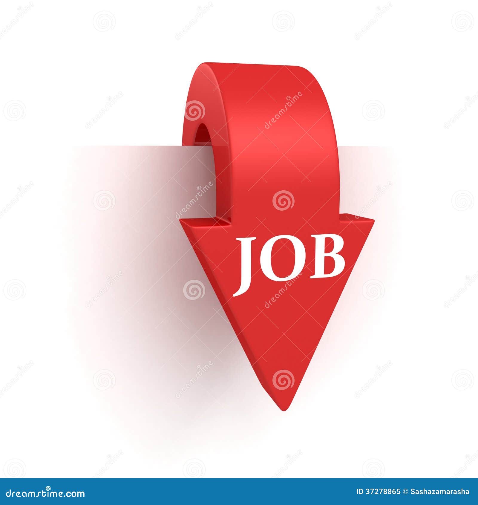 JOB Search Concept Red Arrow Label Icon Stock Illustration ...
