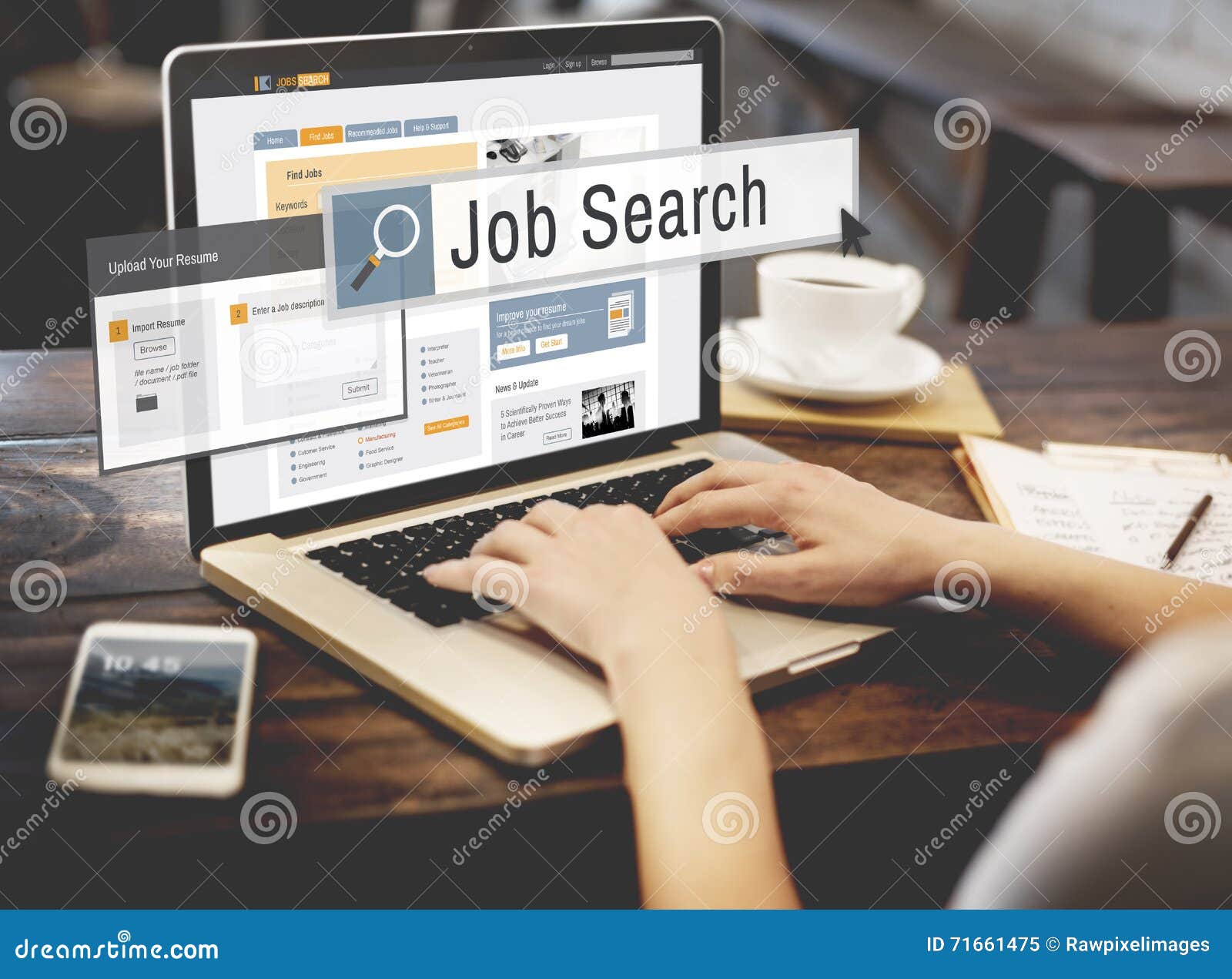 Job Search Human Resources Recruitment Career Concept Stock Image ...