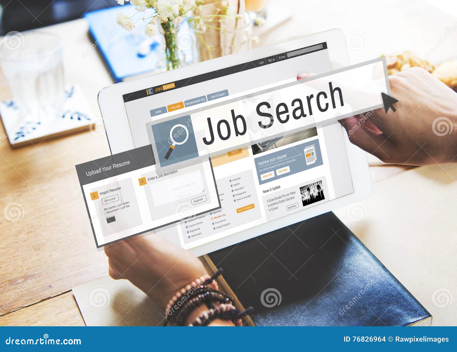 Job Search Human Resources Recruitment Career Concept Stock Photo ...
