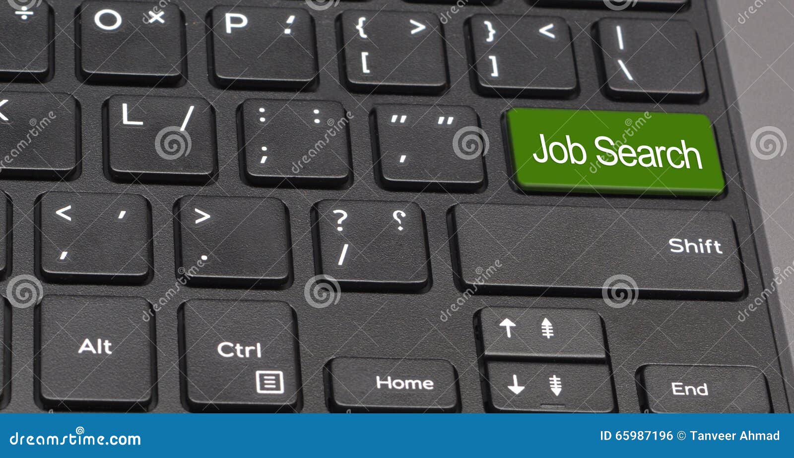 Job Search Keyboard Button Green Color Stock Photo - Image of agency ...