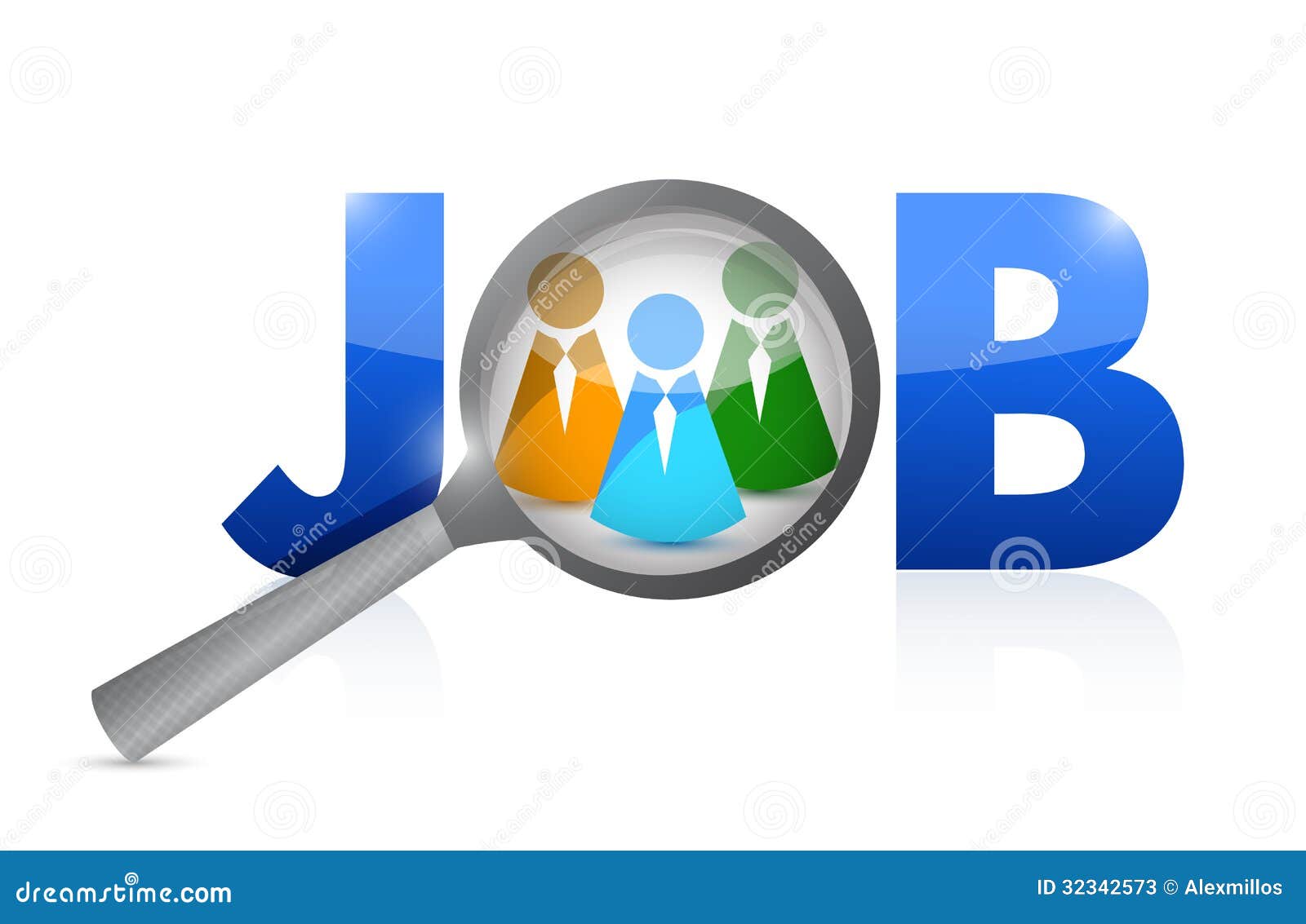 Job Search. Looking for Candidates Stock Illustration - Illustration of ...